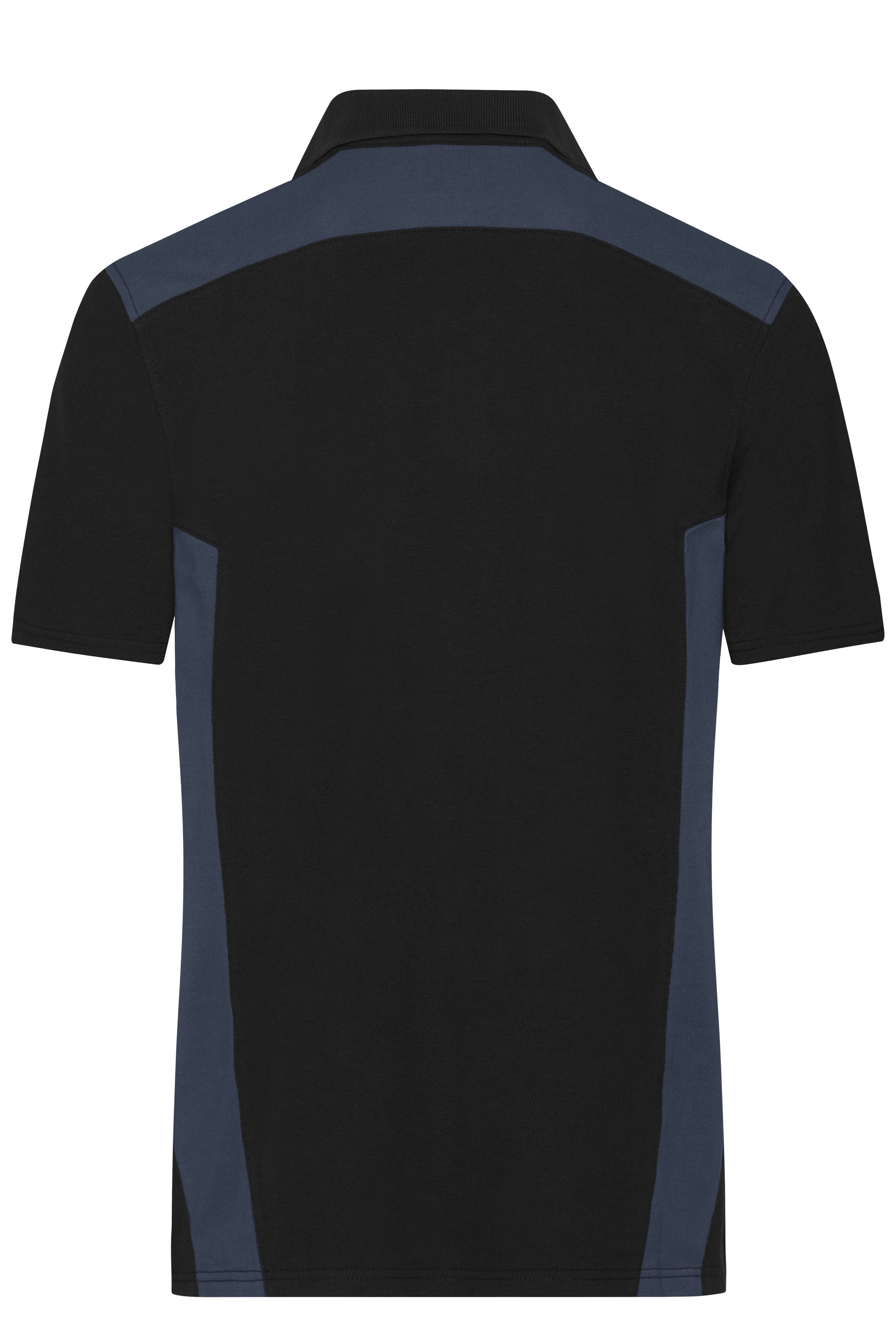 Herren Men's Workwear Polo - STRONG - Black/carbon-Daiber