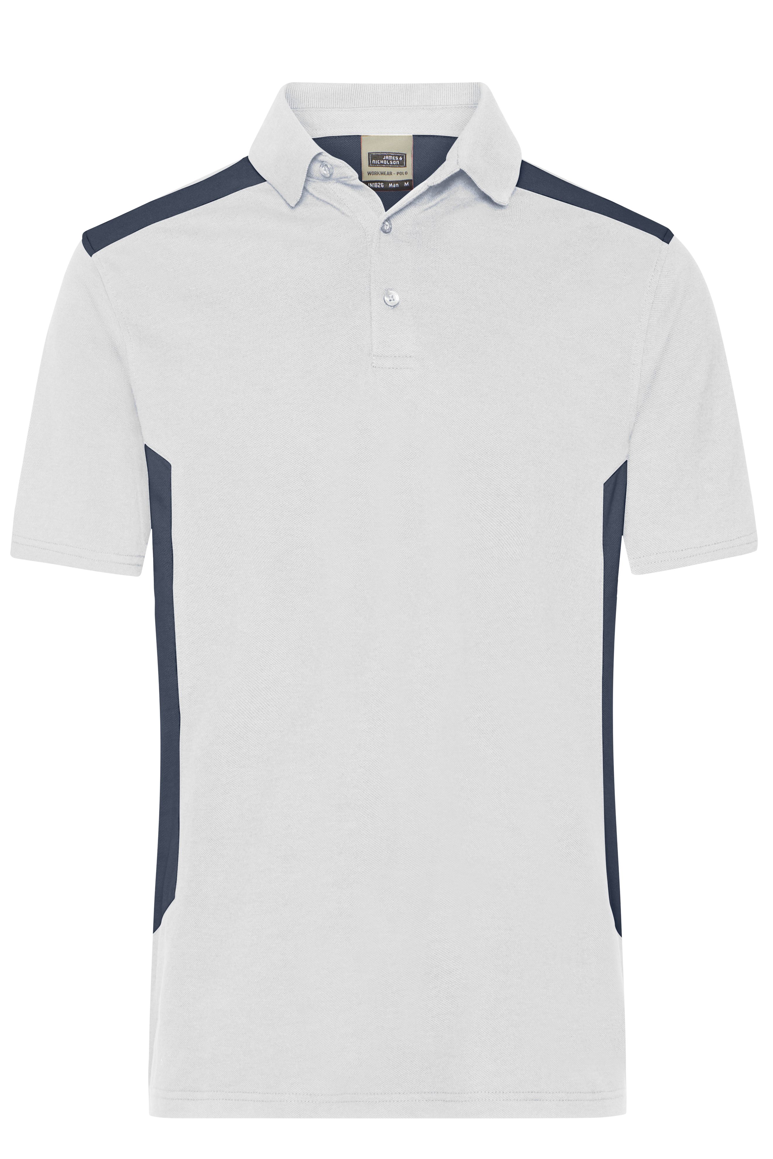 Men Men's Workwear Polo - STRONG - White/carbon-Daiber