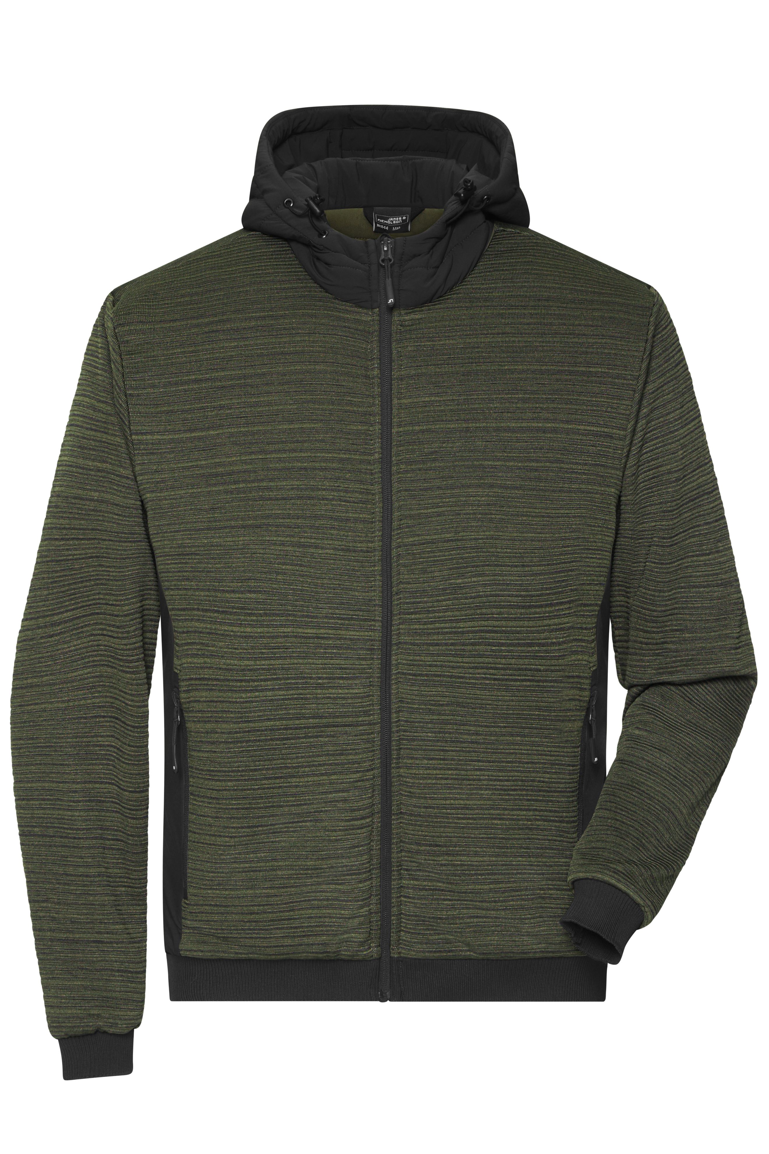 Men Men's Padded Hybrid Jacket Olive-melange/black-Daiber