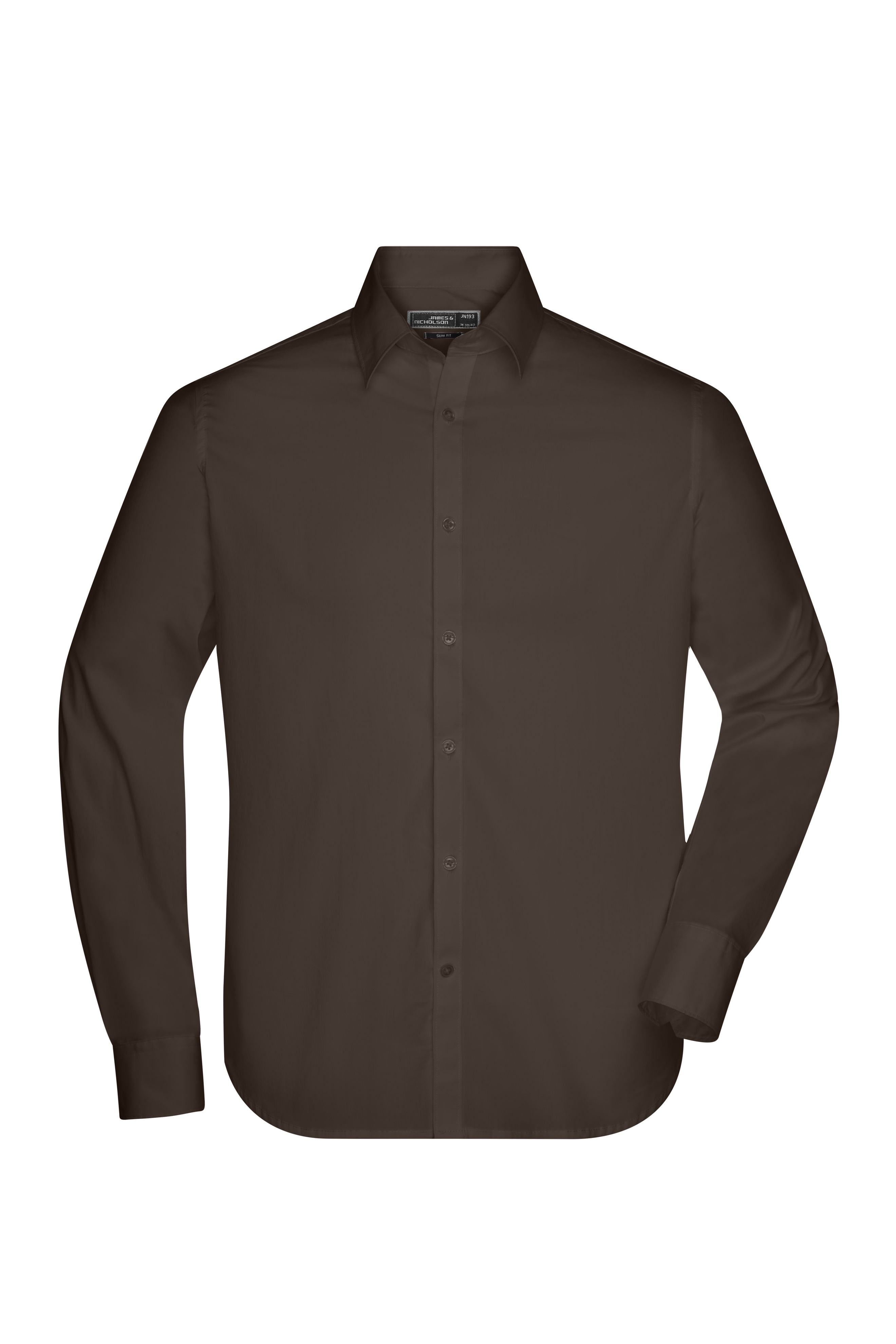 Homme Chemise stretch manches longues homme Marron-Daiber