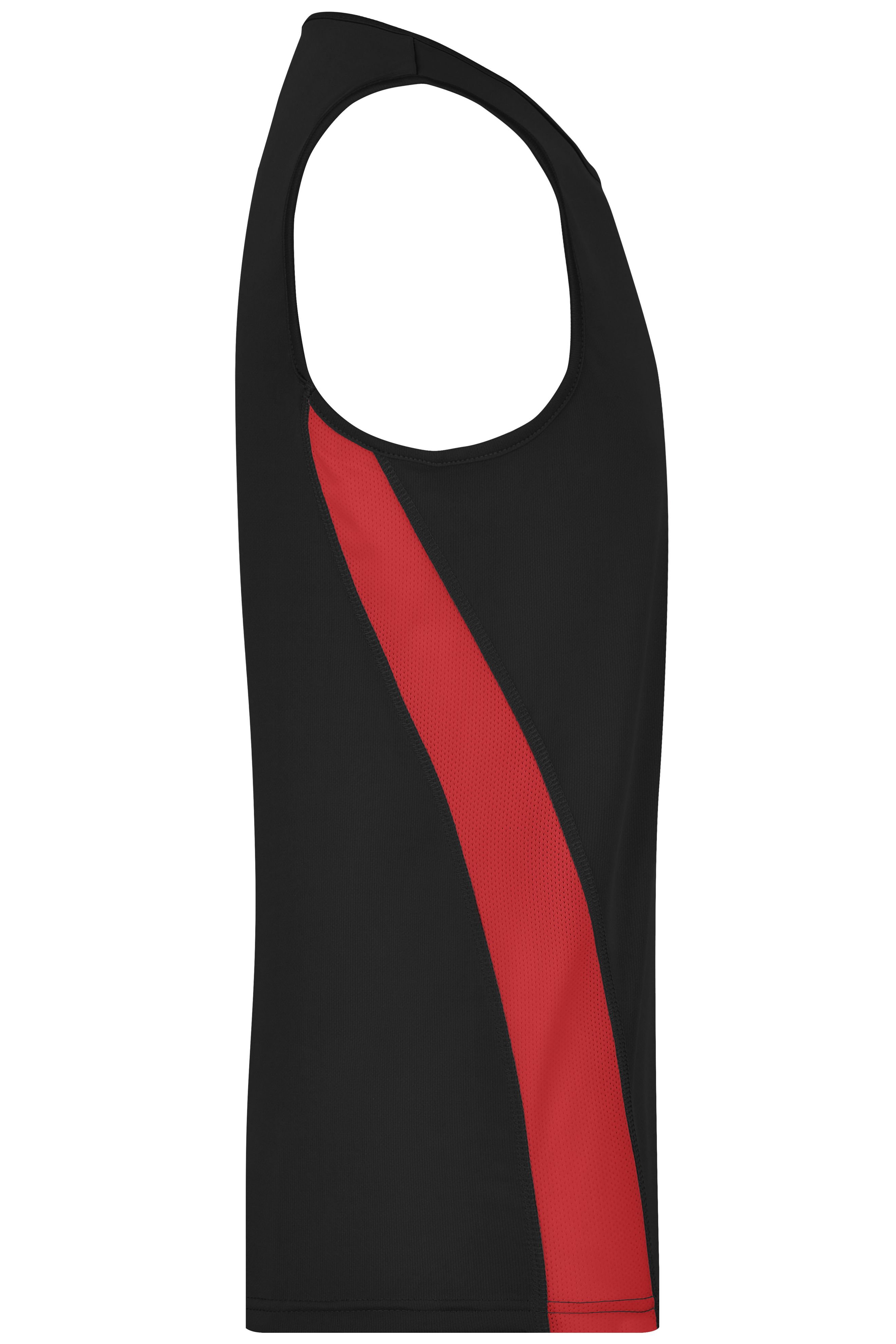 Herren Men's Running Tank Black/red-Daiber