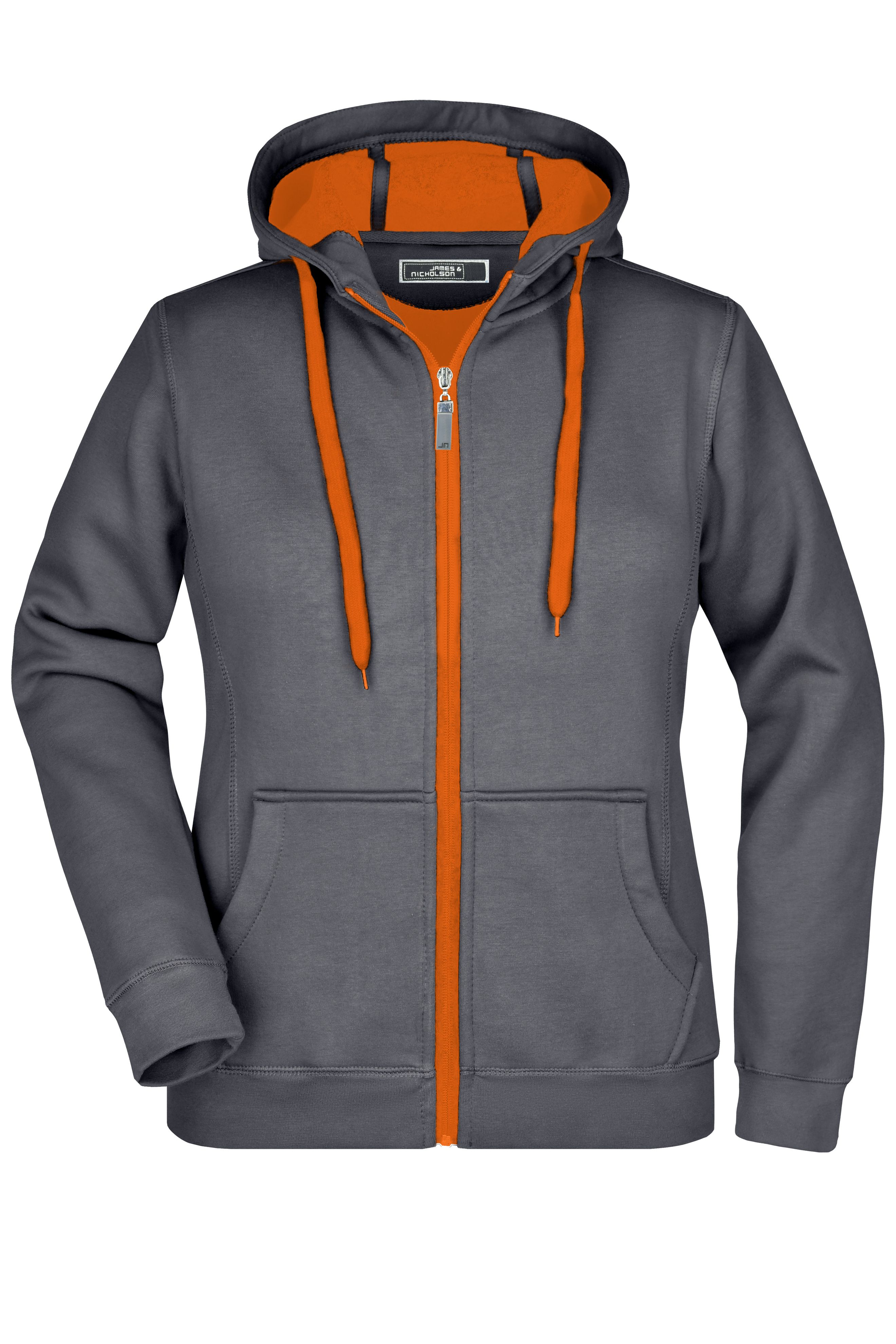 Ladies Ladies' Doubleface Jacket Carbon/orange-Daiber