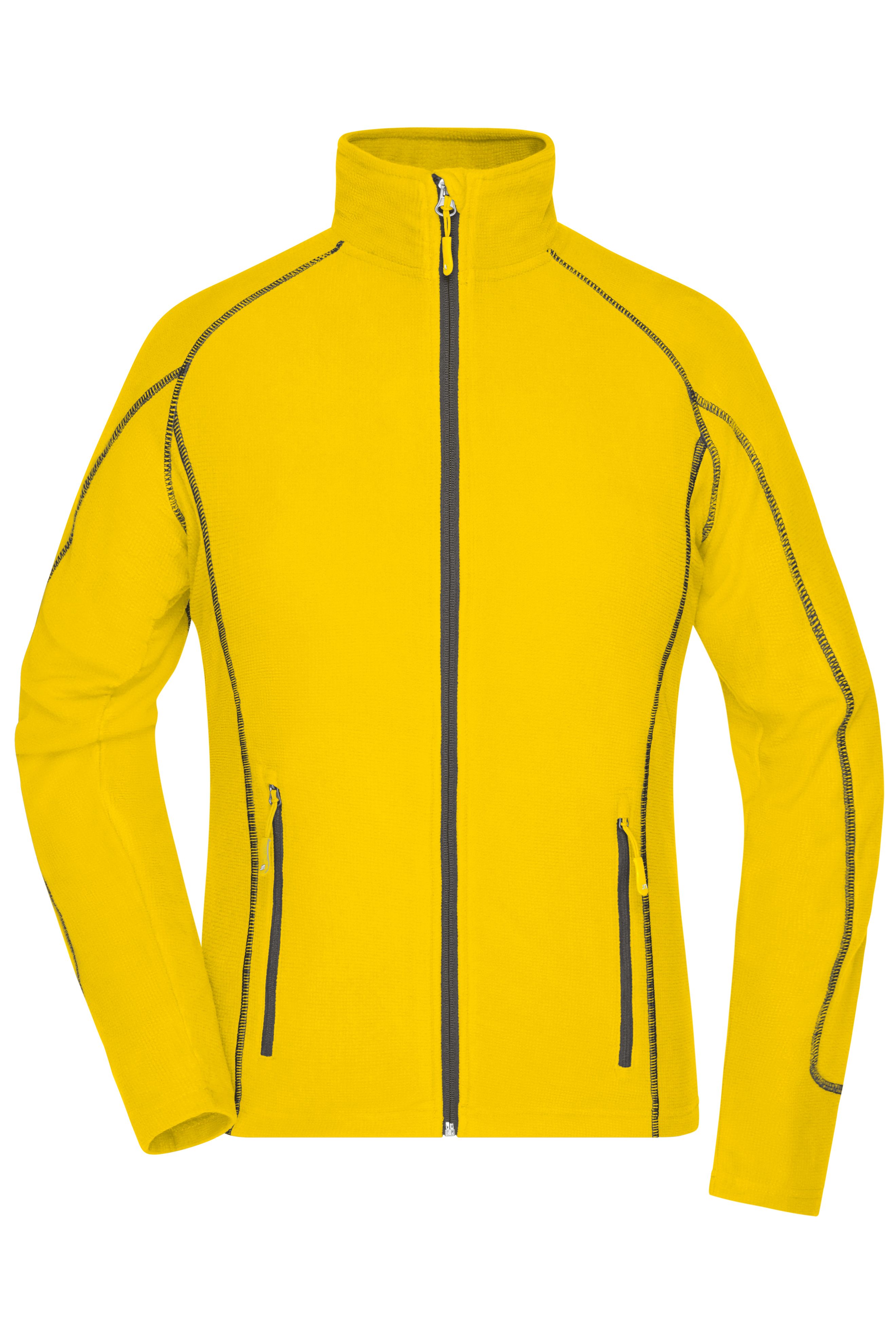 Ladies Ladies Structure Fleece Jacket Yellow Carbon Daiber