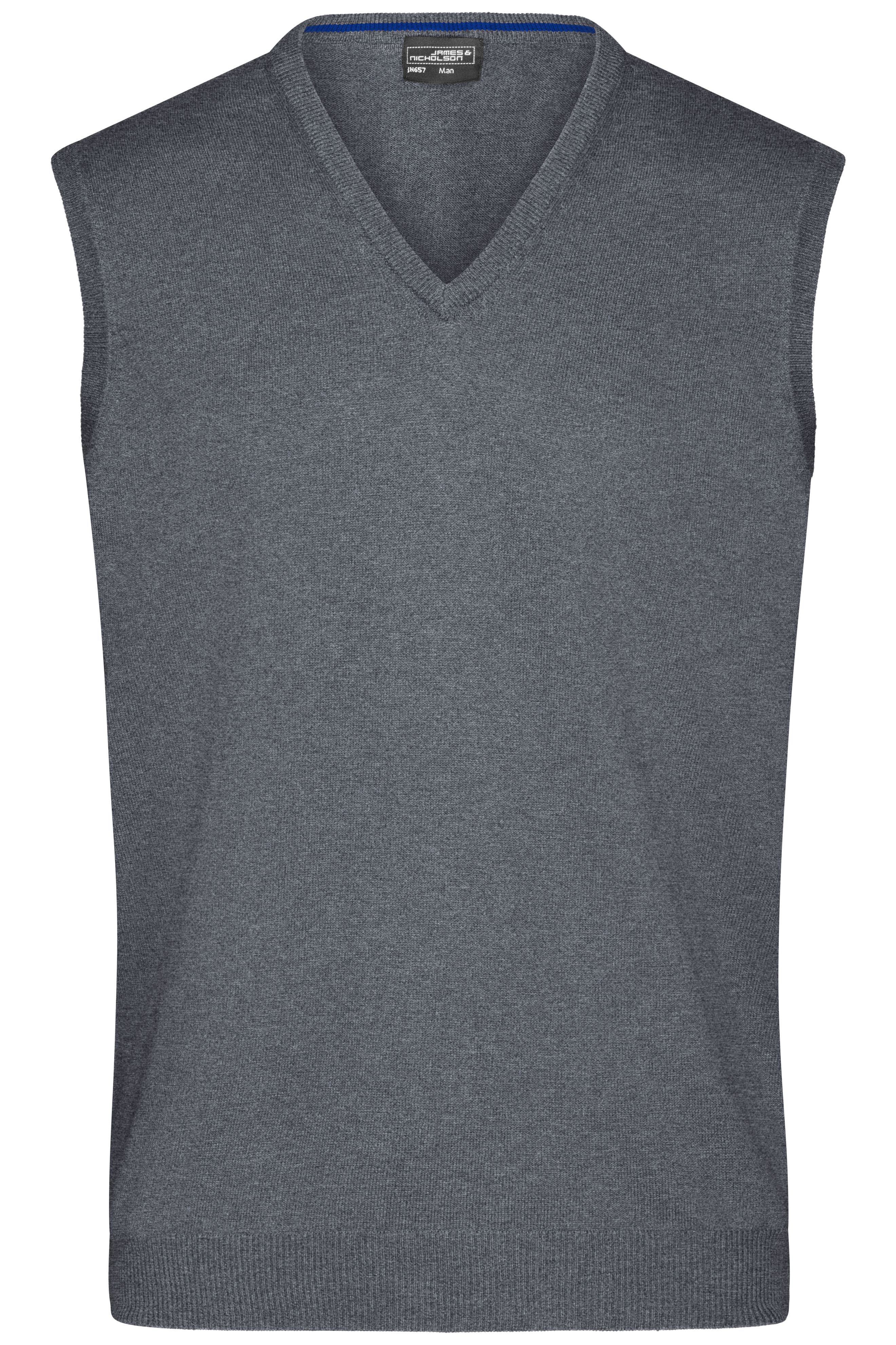 Herren Men's V-Neck Pullunder Grey-heather-Daiber