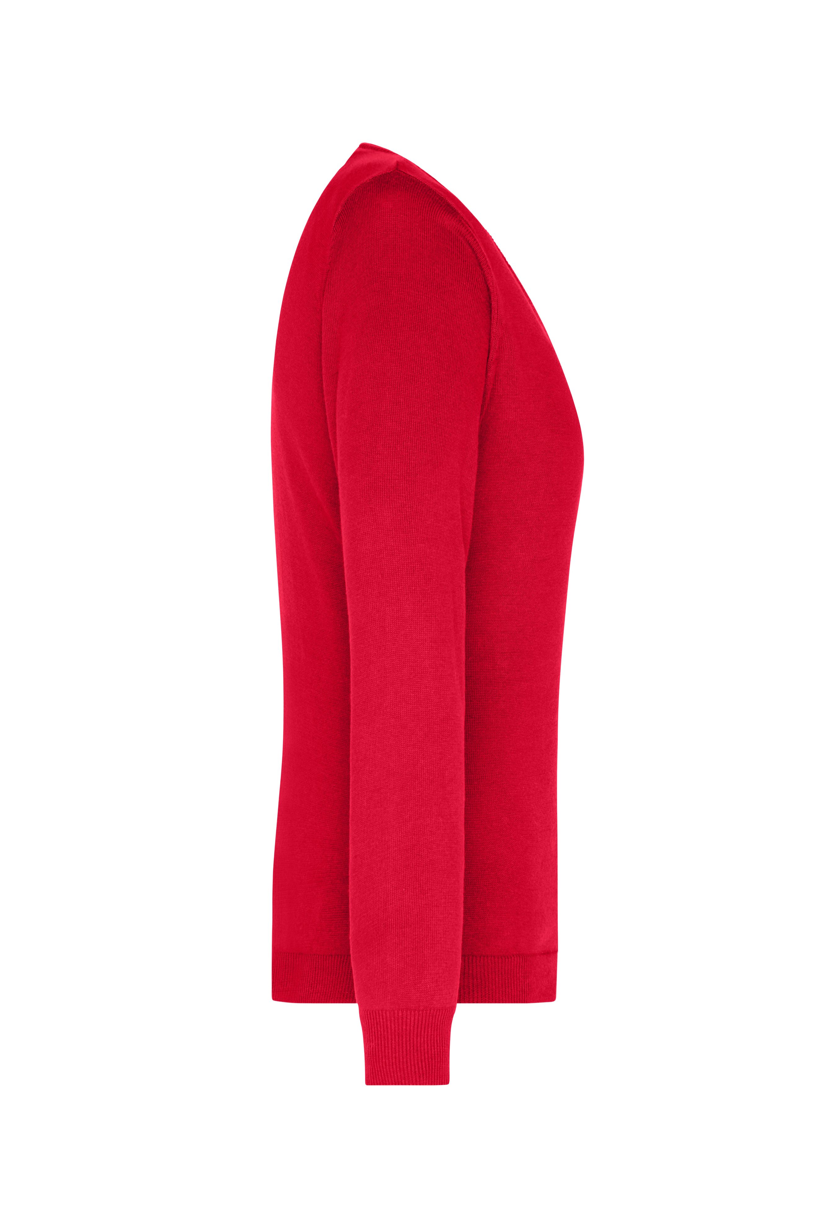 Ladies Ladies' V-Neck Pullover Red-Daiber