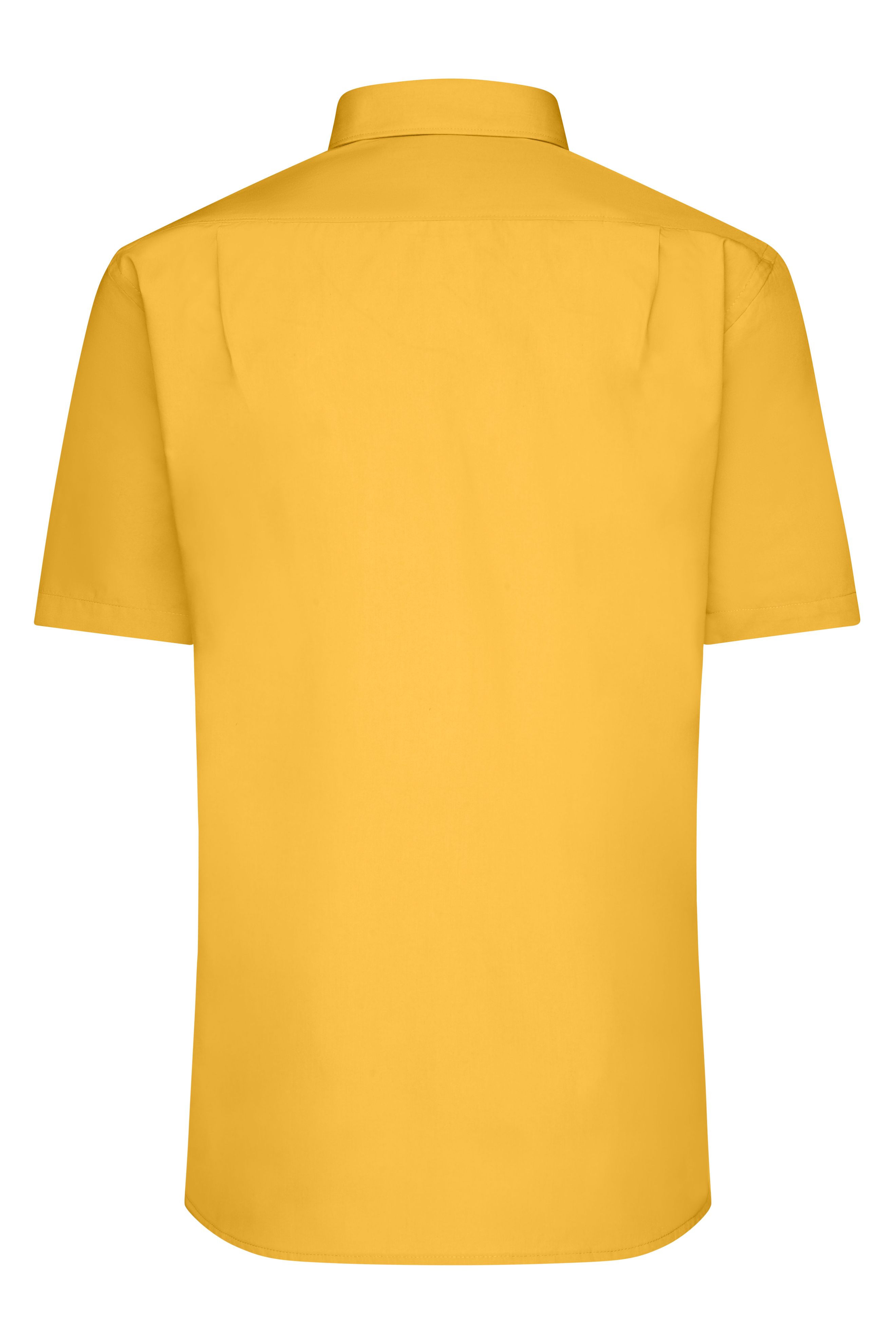 Homme Chemise homme à manches courtes en popeline Jaune-Daiber