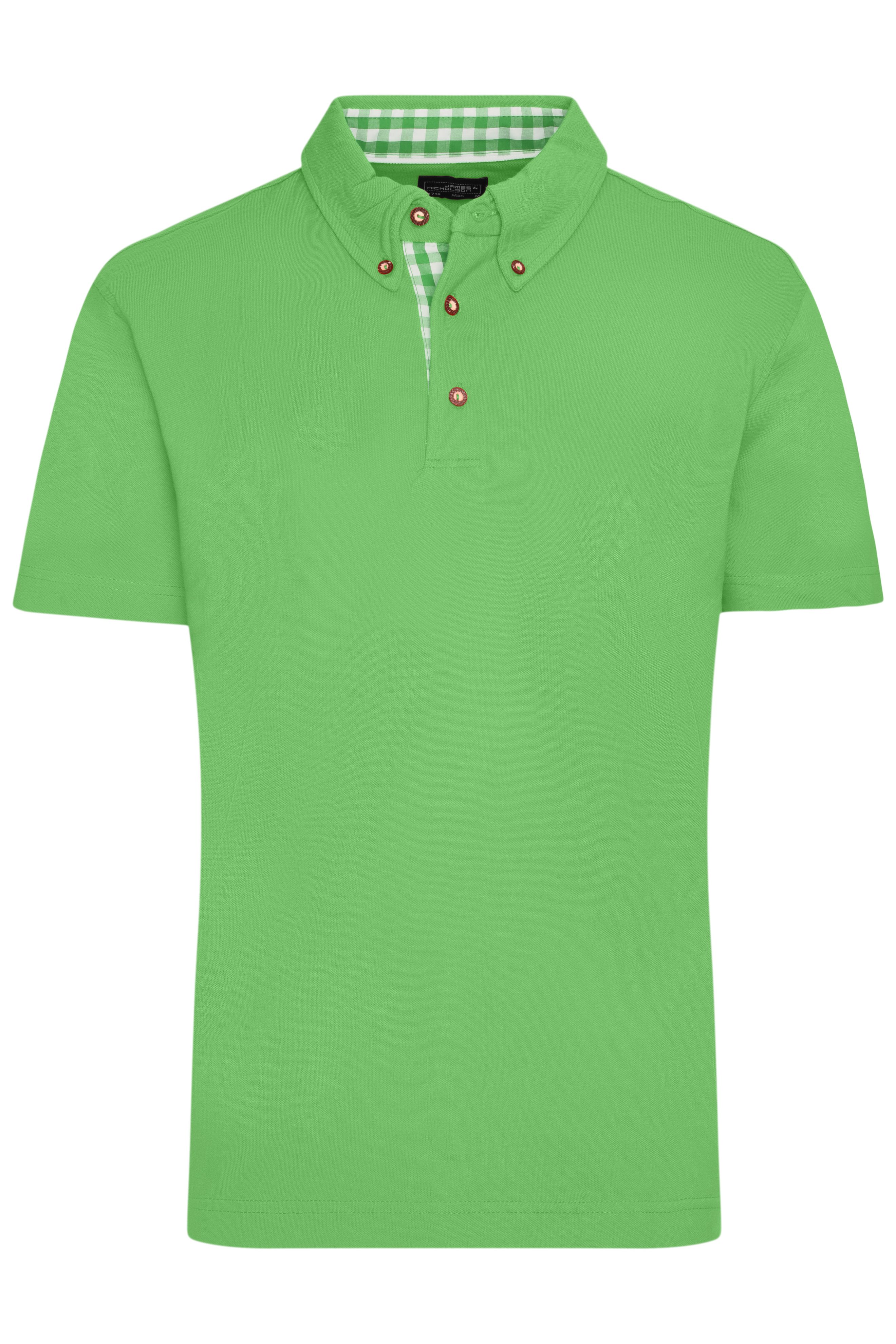 Men Men's Traditional Polo Lime-green/lime-green-white-Daiber