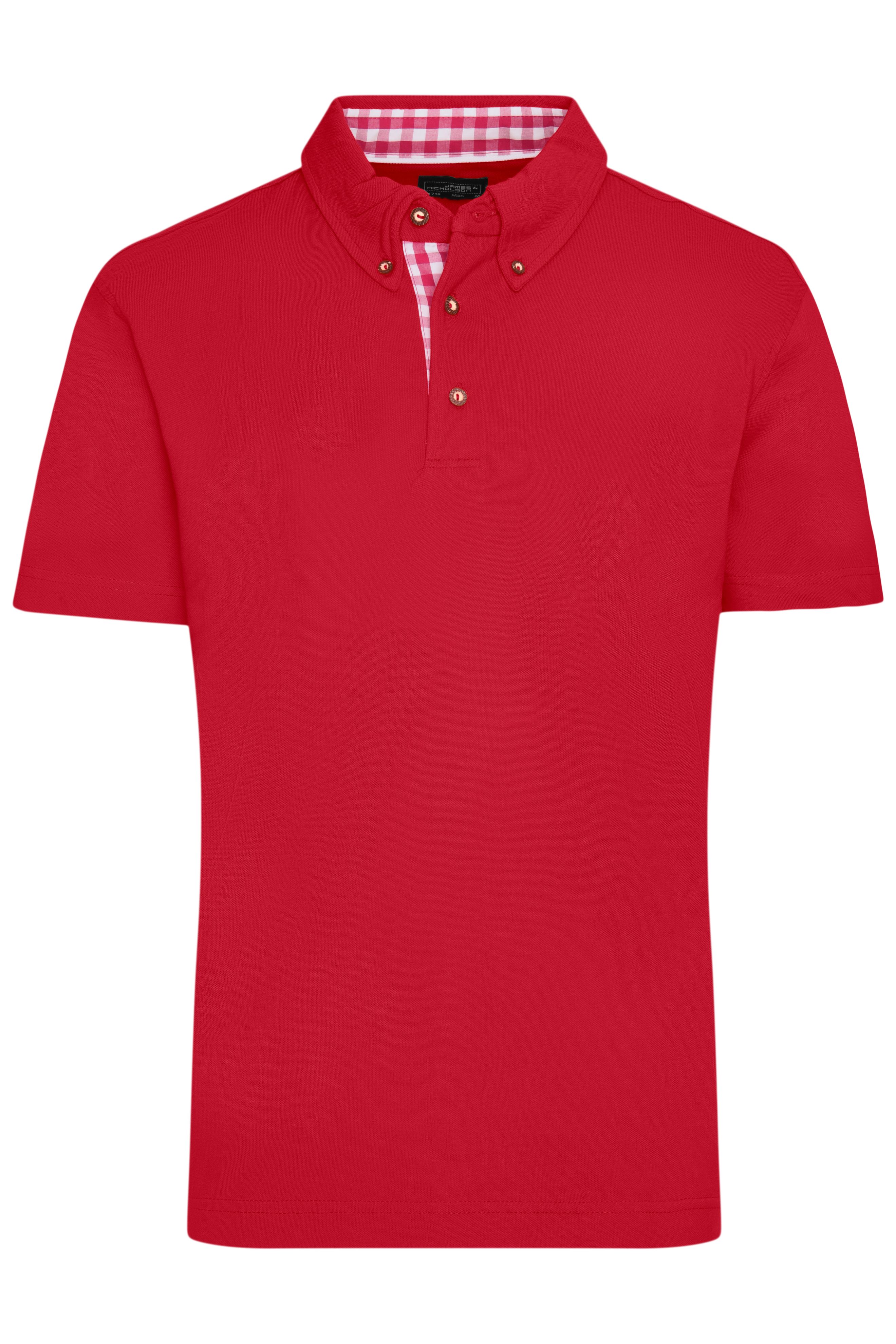 Herren Men's Traditional Polo Red/red-white-Daiber