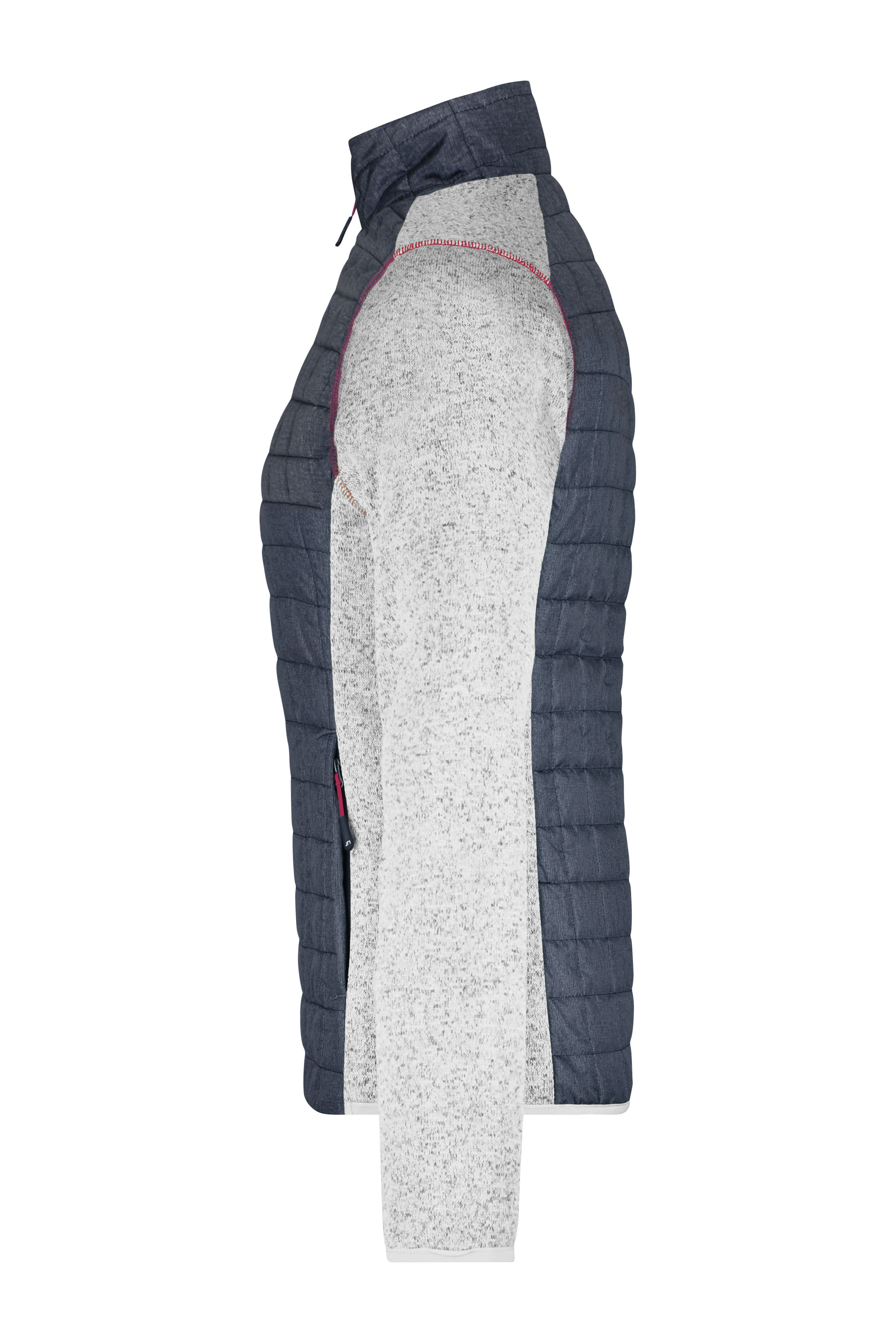 Ladies Ladies' Knitted Hybrid Jacket Light-melange/anthracite-melange ...