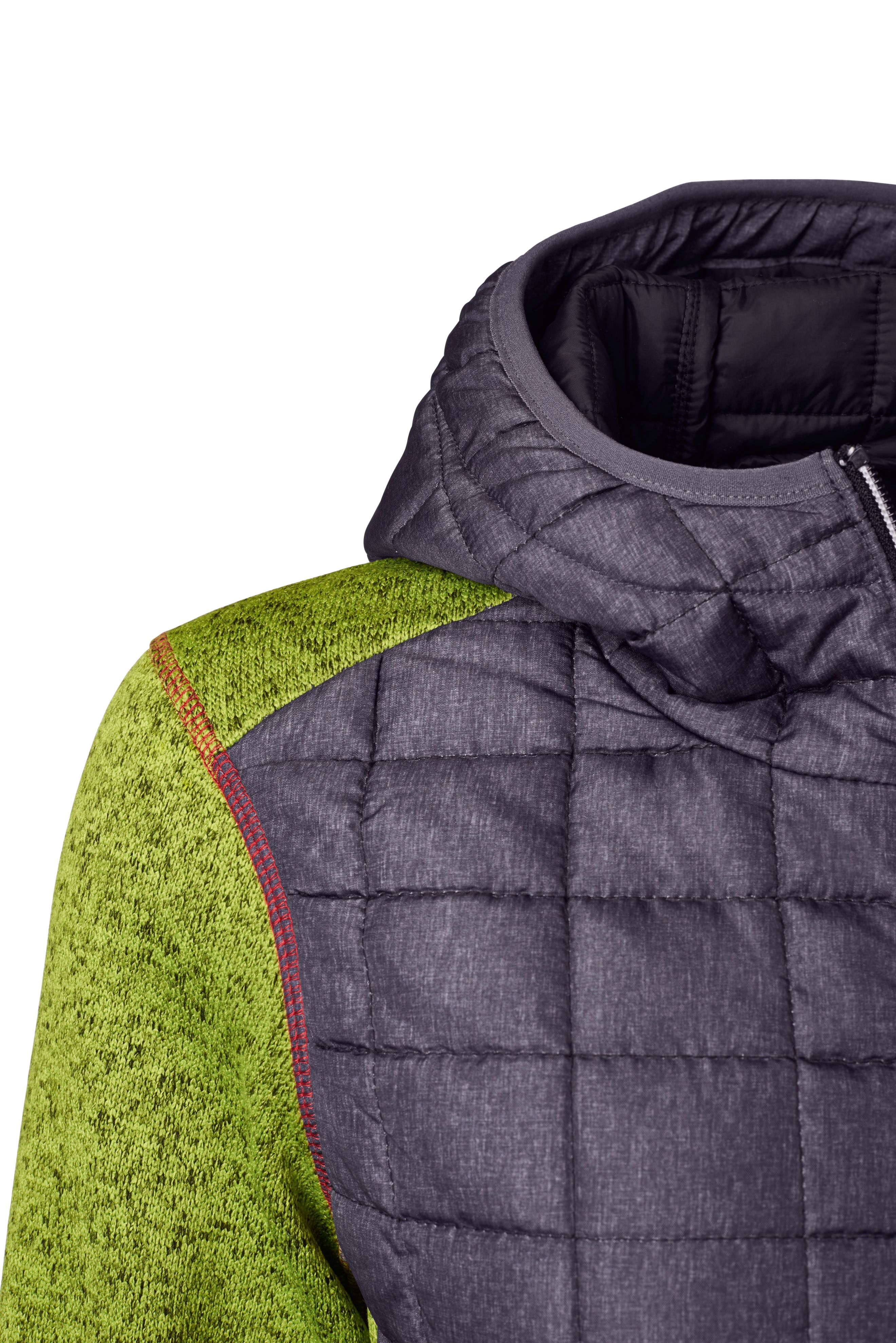 Ladies Ladies' Knitted Hybrid Jacket Kiwi-melange/anthracite-melange-Daiber