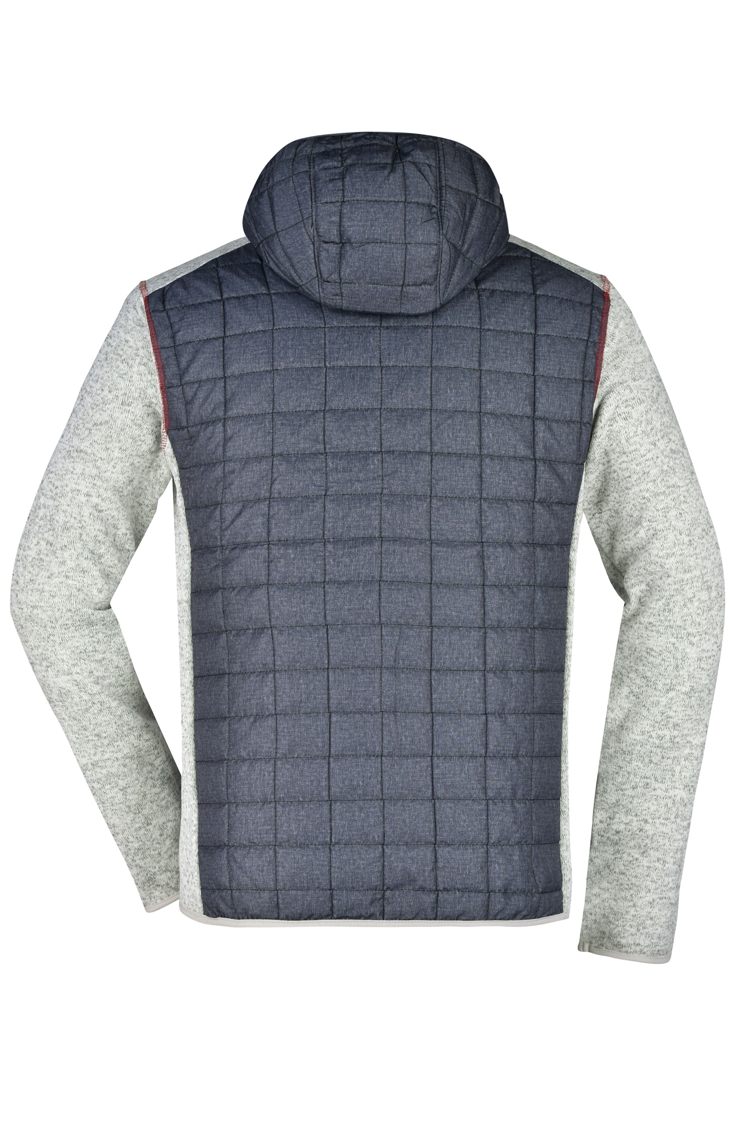 Herren Men's Knitted Hybrid Jacket Light-melange/anthracite-melange-Daiber
