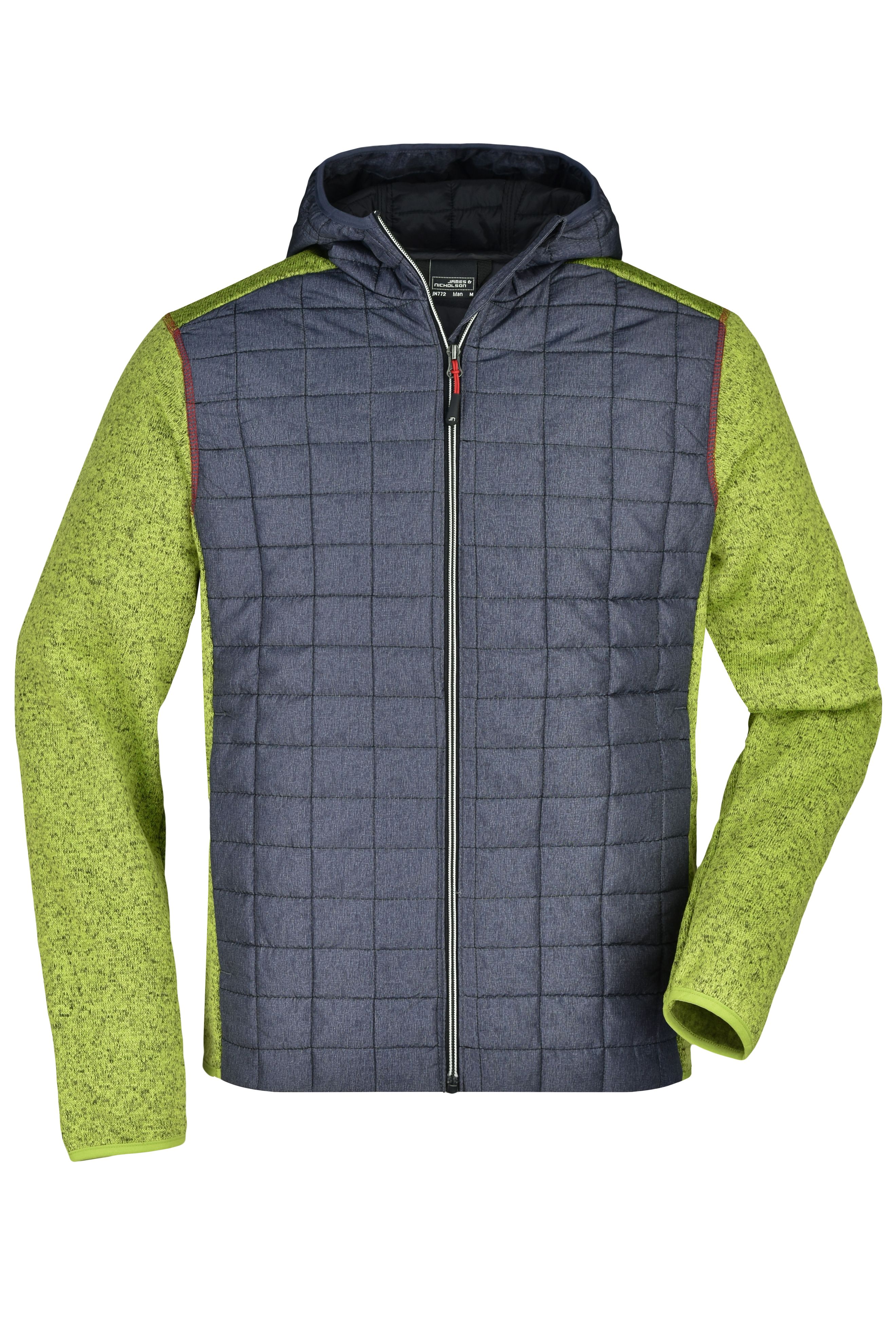 Men Men's Knitted Hybrid Jacket Kiwi-melange/anthracite-melange-Daiber