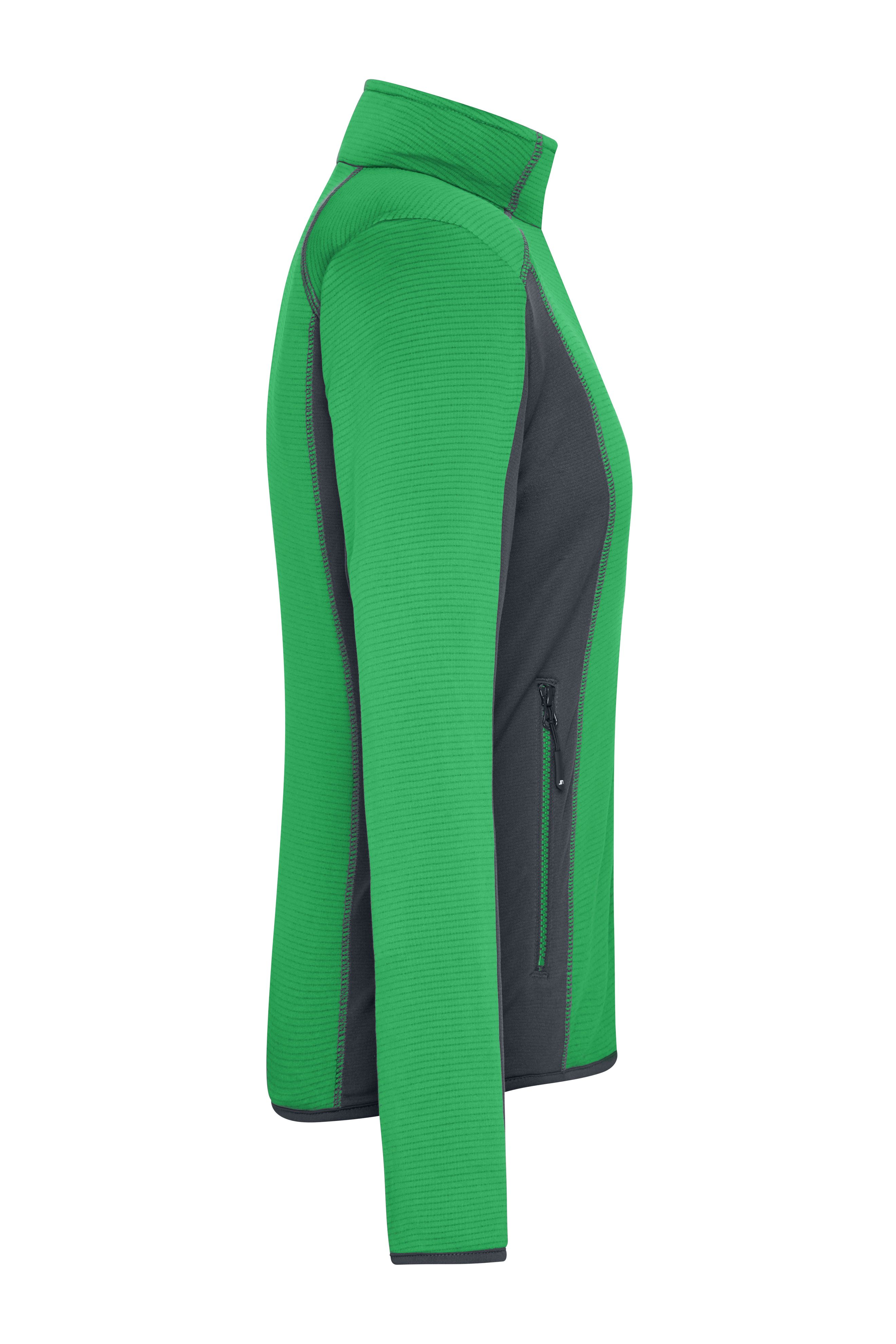 Damen Ladies' Structure Fleece Jacket Fern-green/carbon-Daiber