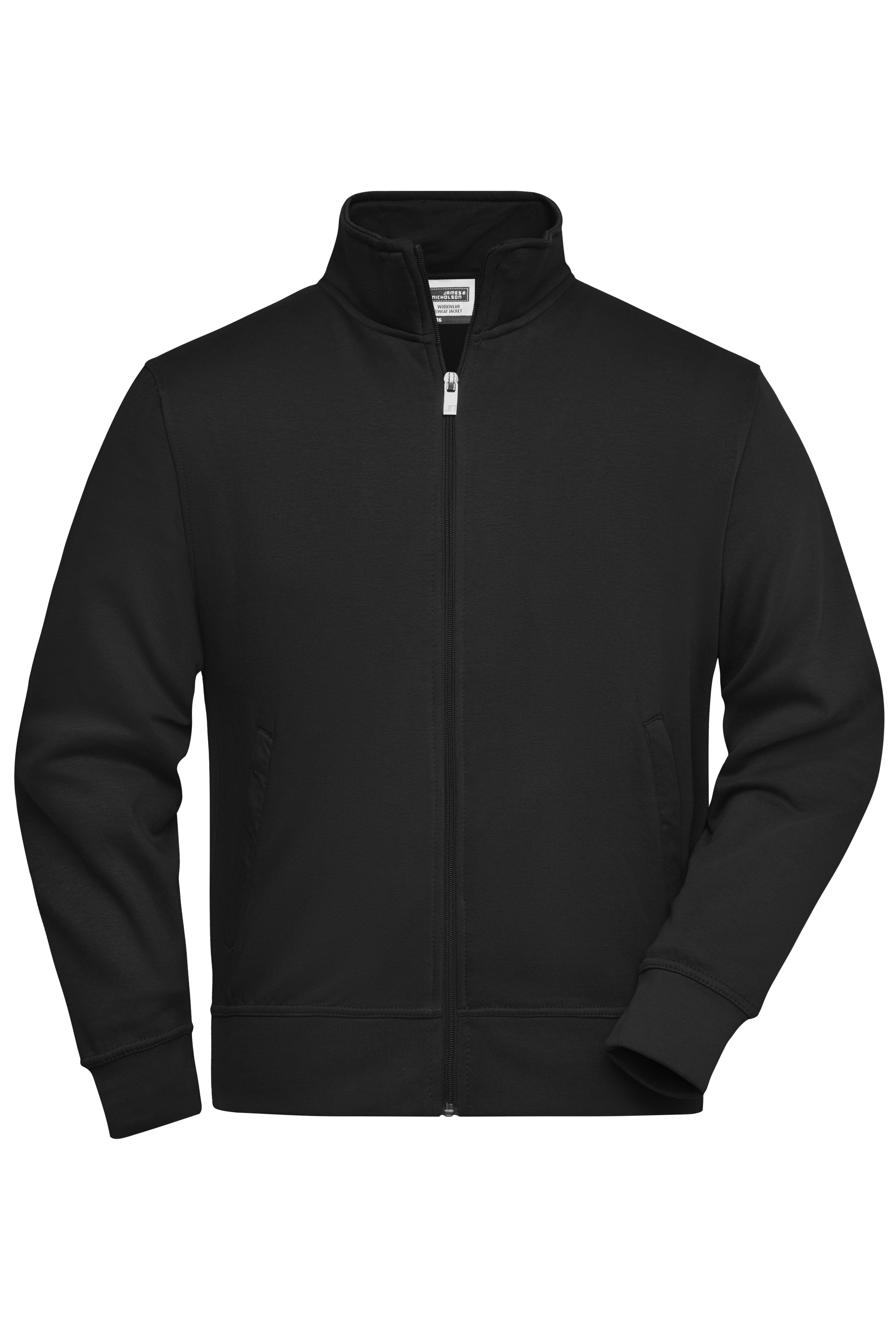 Unisex Workwear Sweat Jacket Black-Daiber