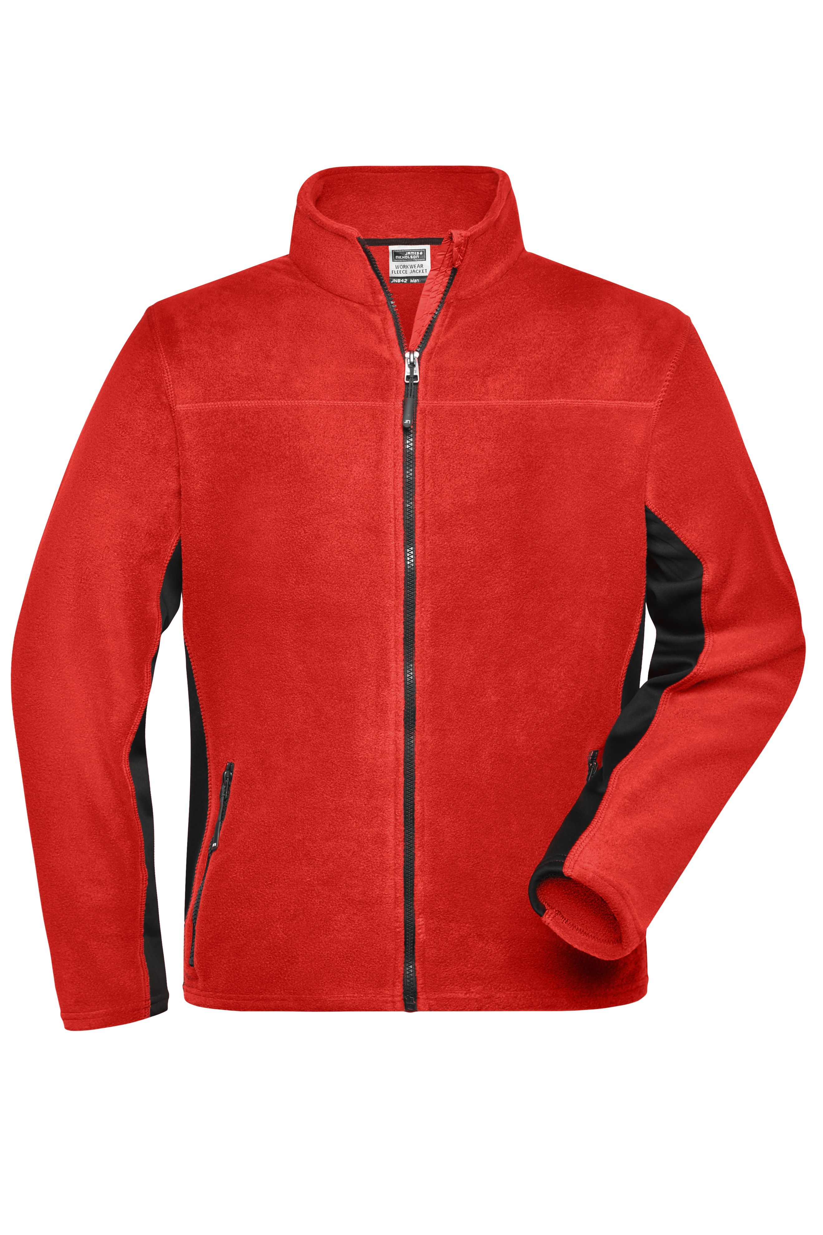 Herren Men's Workwear Fleece Jacket - STRONG - Red/black-Daiber