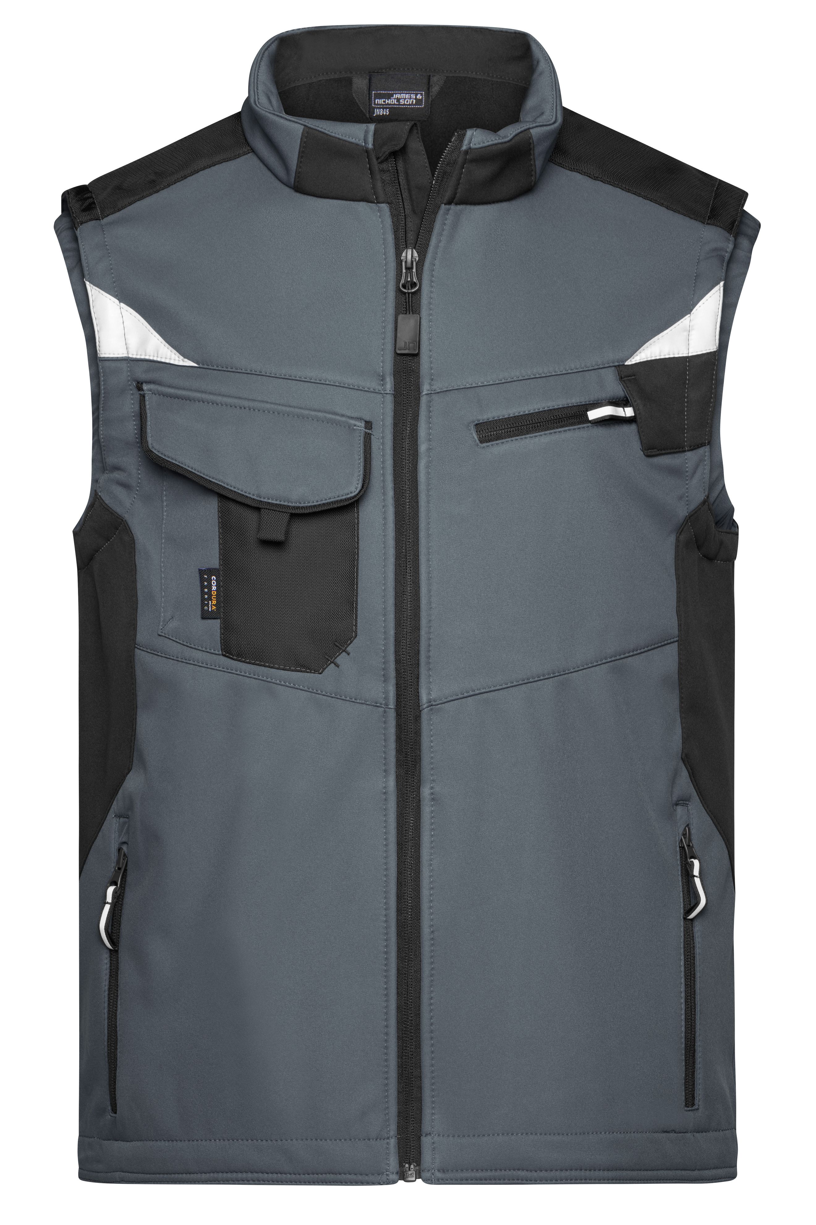 Unisex Workwear Softshell Vest - STRONG - Carbon/black-Daiber