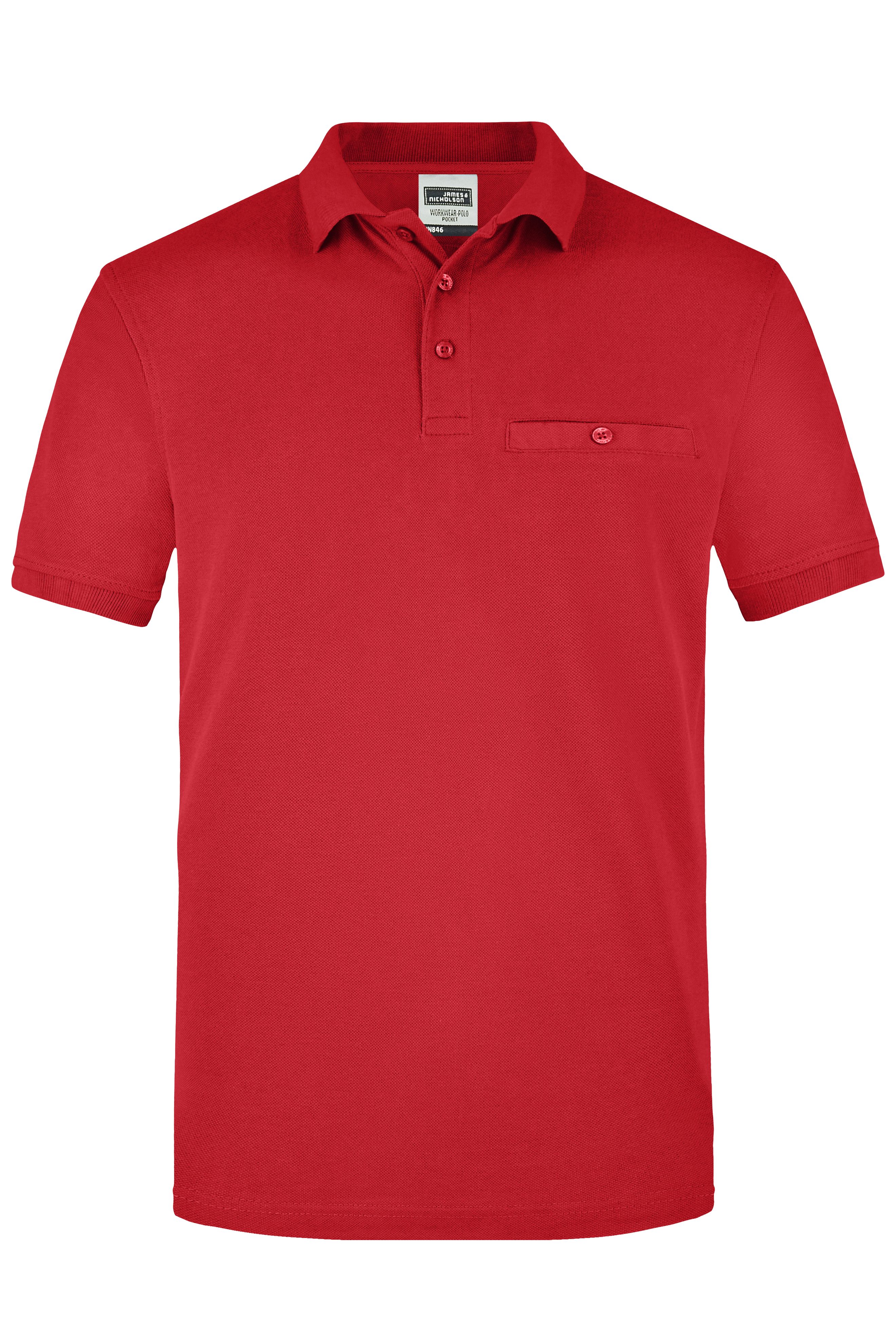 Men Men's Workwear Polo Pocket Red-Daiber