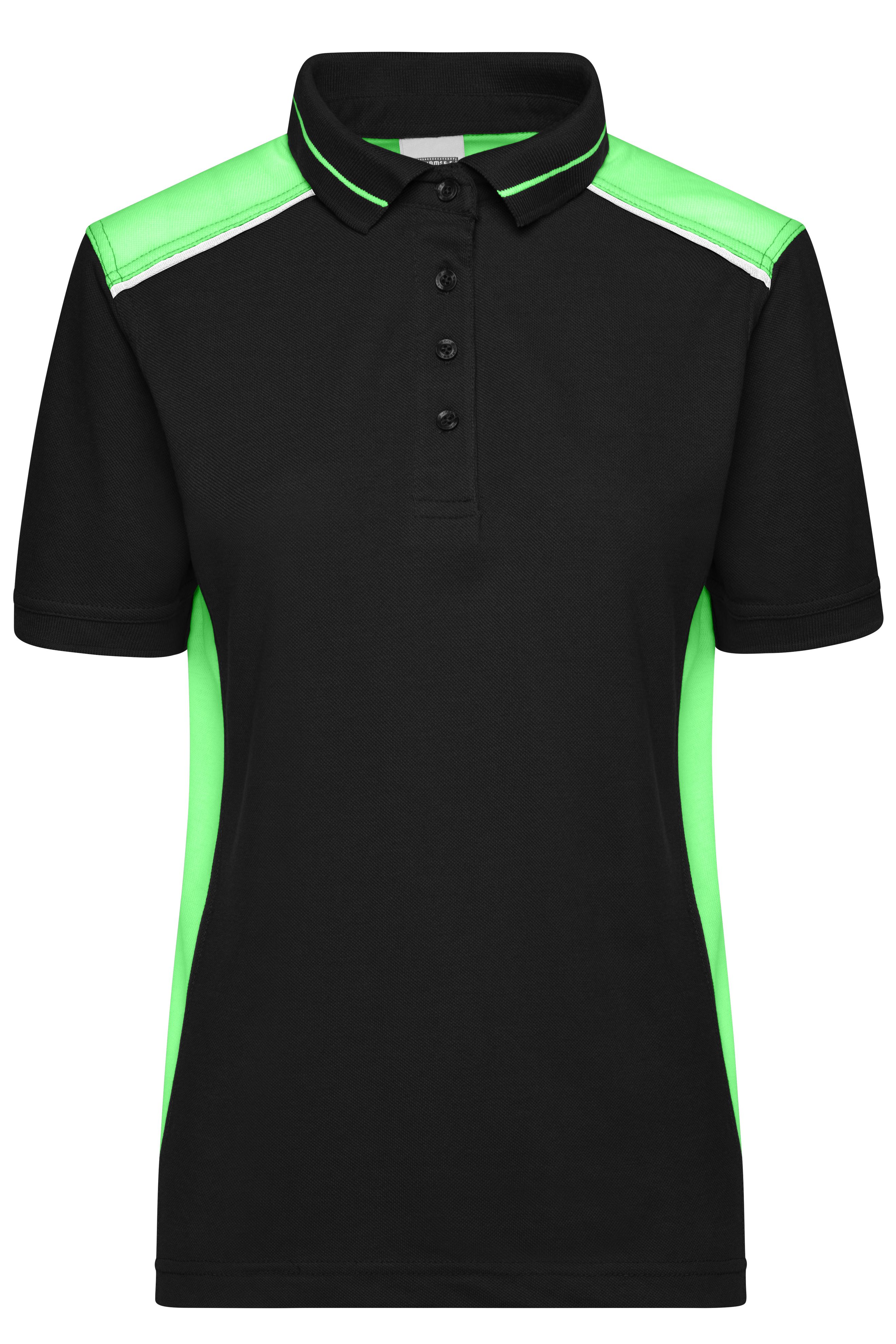 Ladies Ladies' Workwear Polo - COLOR - Black/lime-green-Daiber