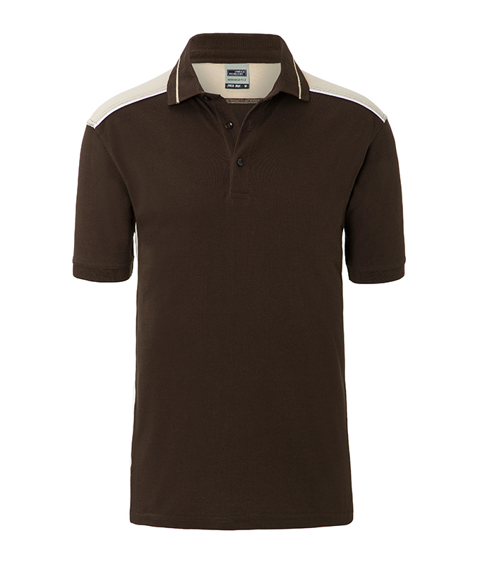 Homme Polo workwear homme - COLOR - Marron/pierre-Daiber