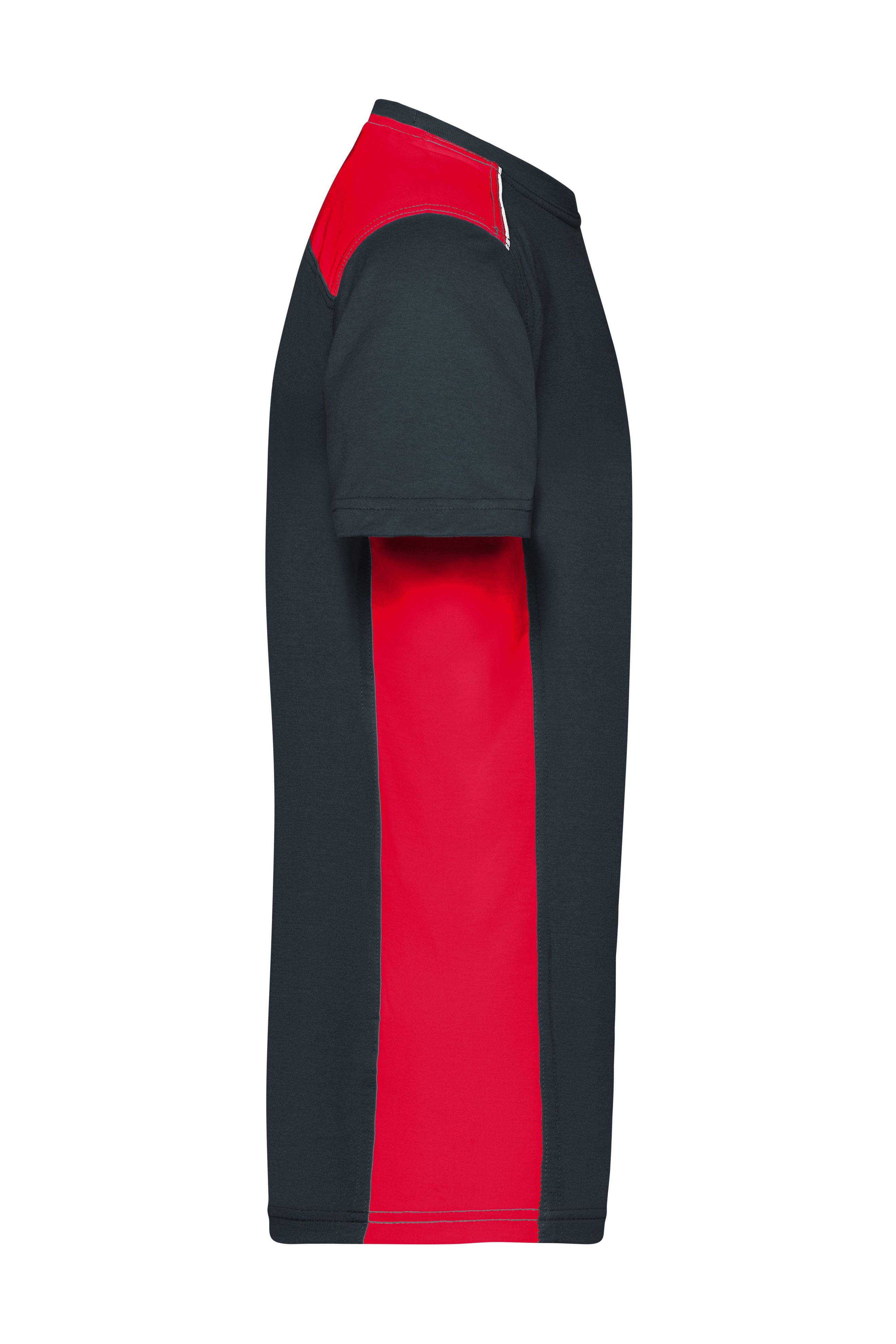 Herren Men's Workwear T-Shirt - COLOR - Carbon/red-Daiber