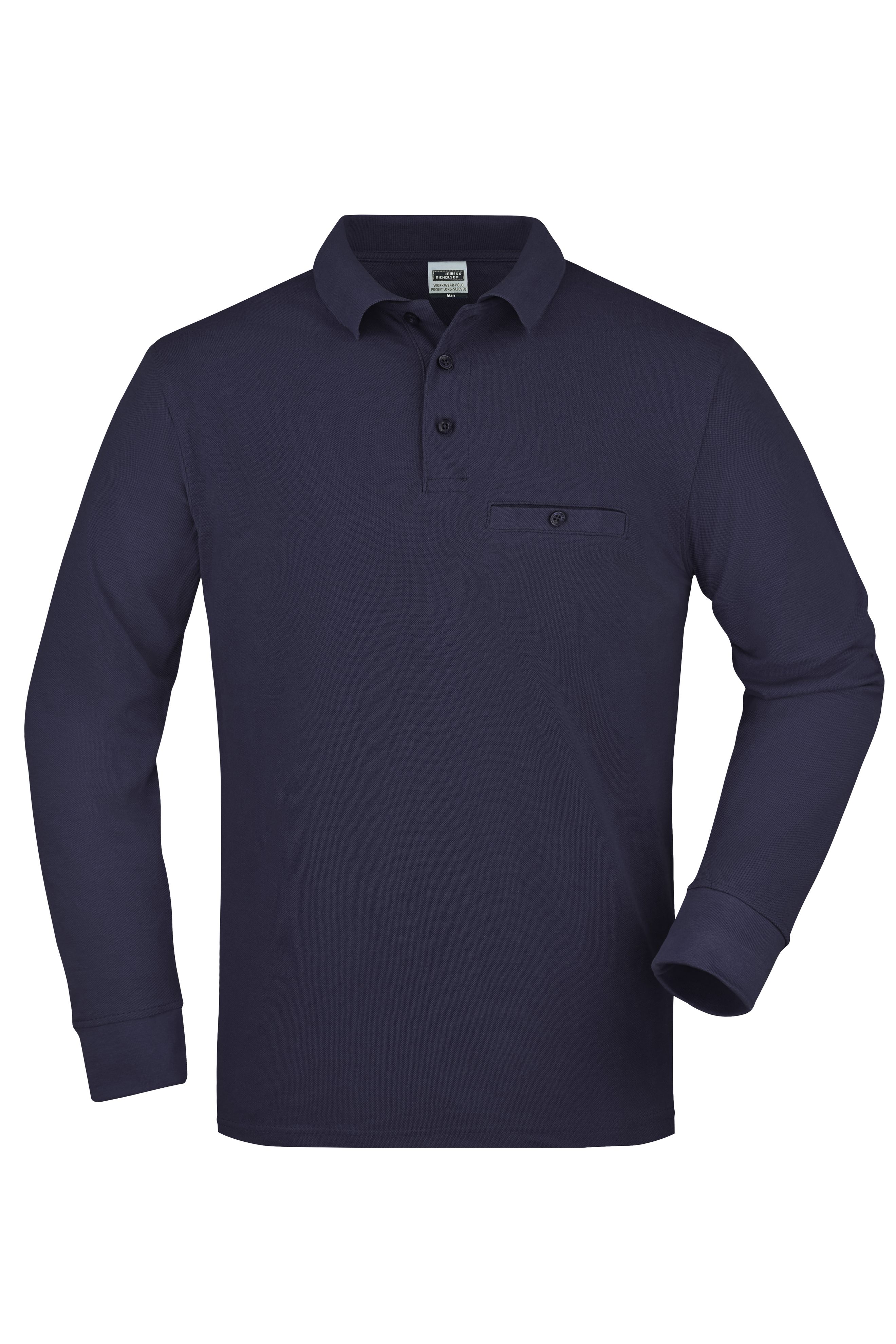 Herren Men's Workwear Polo Pocket Longsleeve Navy-Daiber