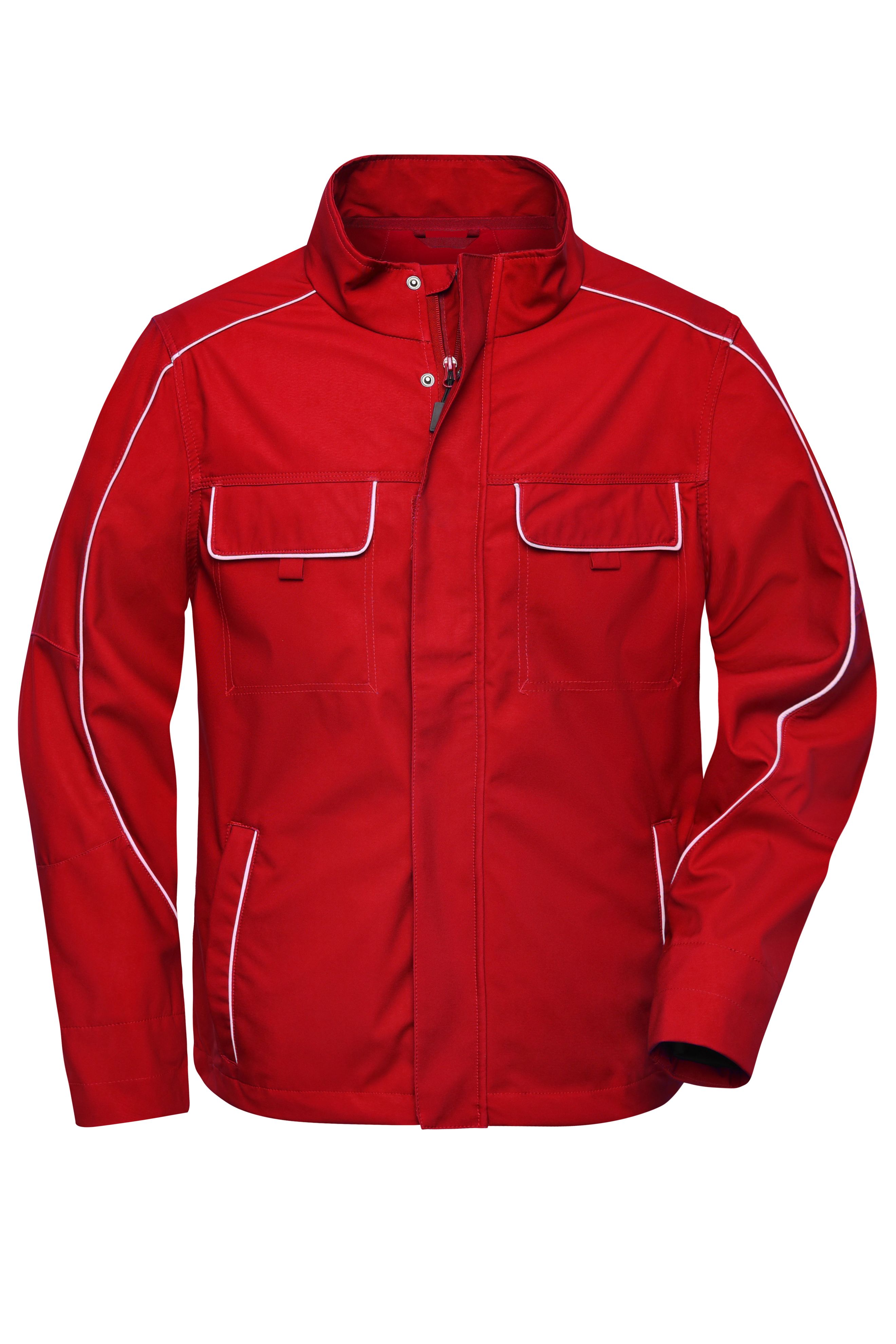 Unisex Workwear Softshell Light Jacket Solid Red Daiber