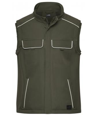 Unisex Workwear Softshell Vest - SOLID - Olive-Daiber