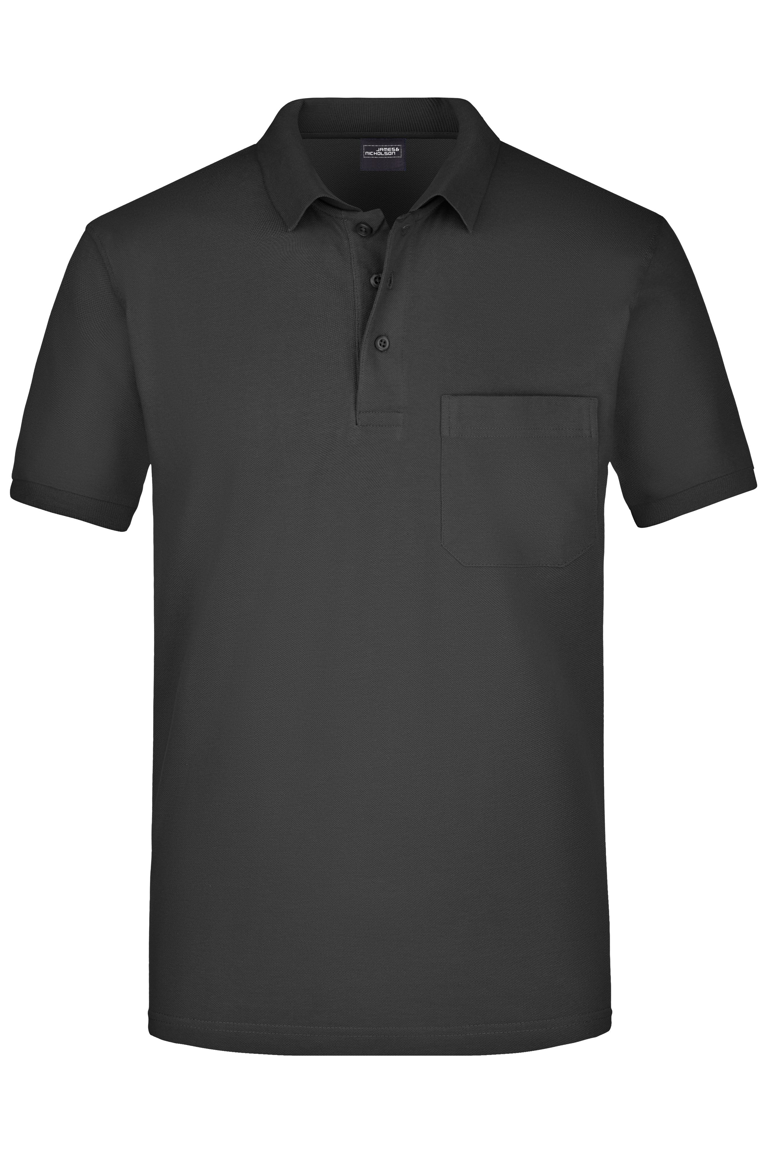Herren Men's Polo Pocket Black-Daiber