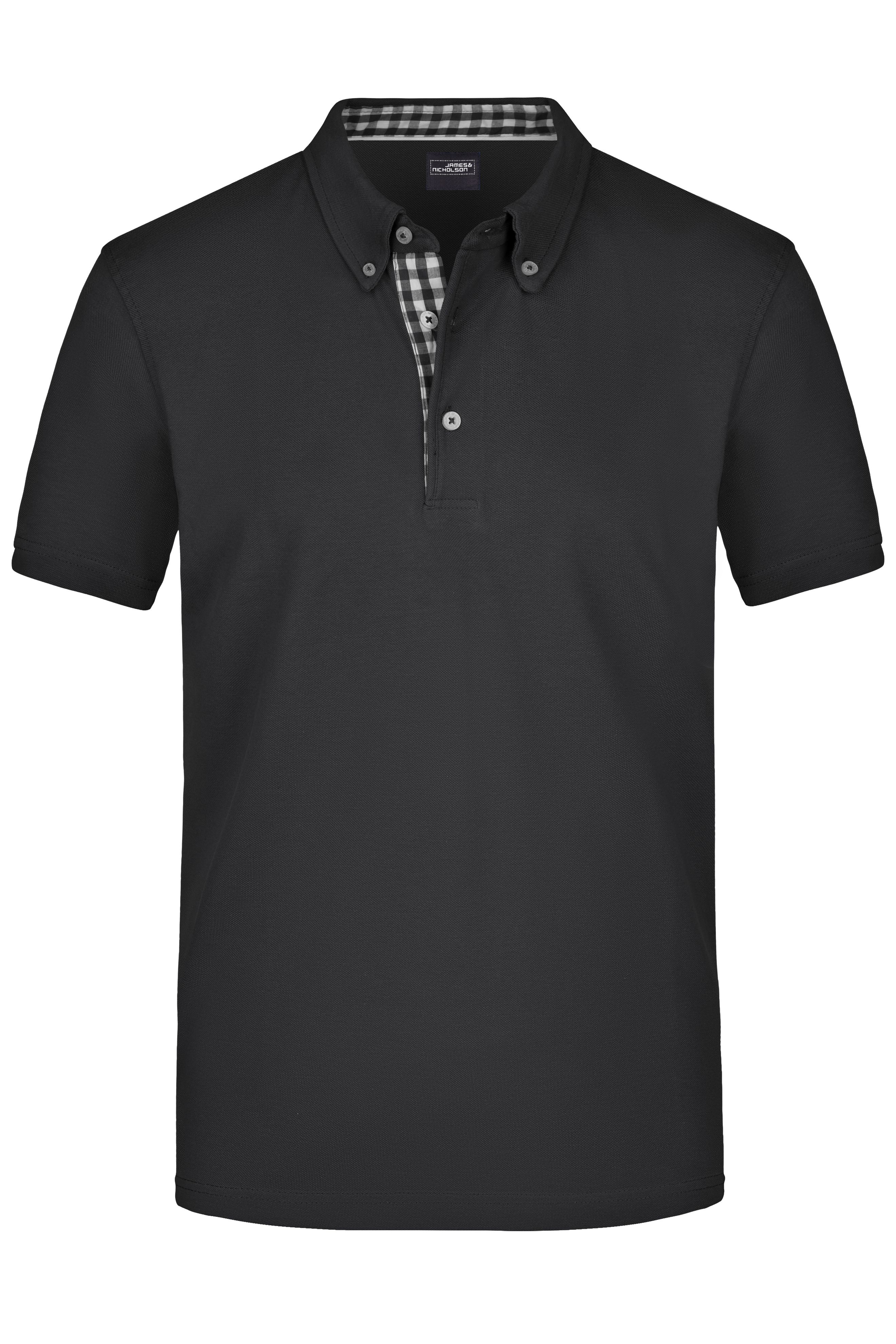 Men Men's Plain Polo Black/black-white-Daiber