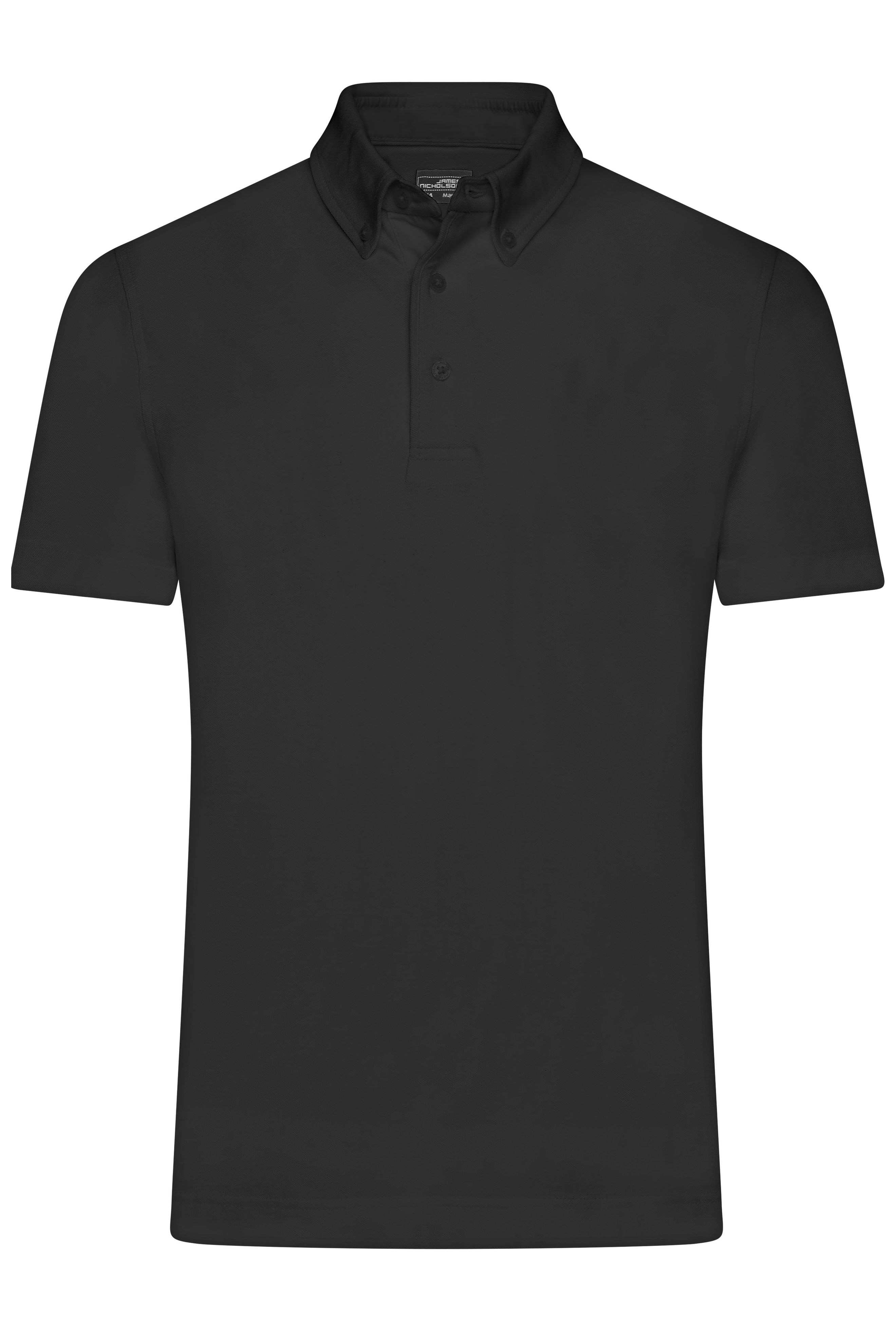 Men Men's Plain Polo Black-Daiber