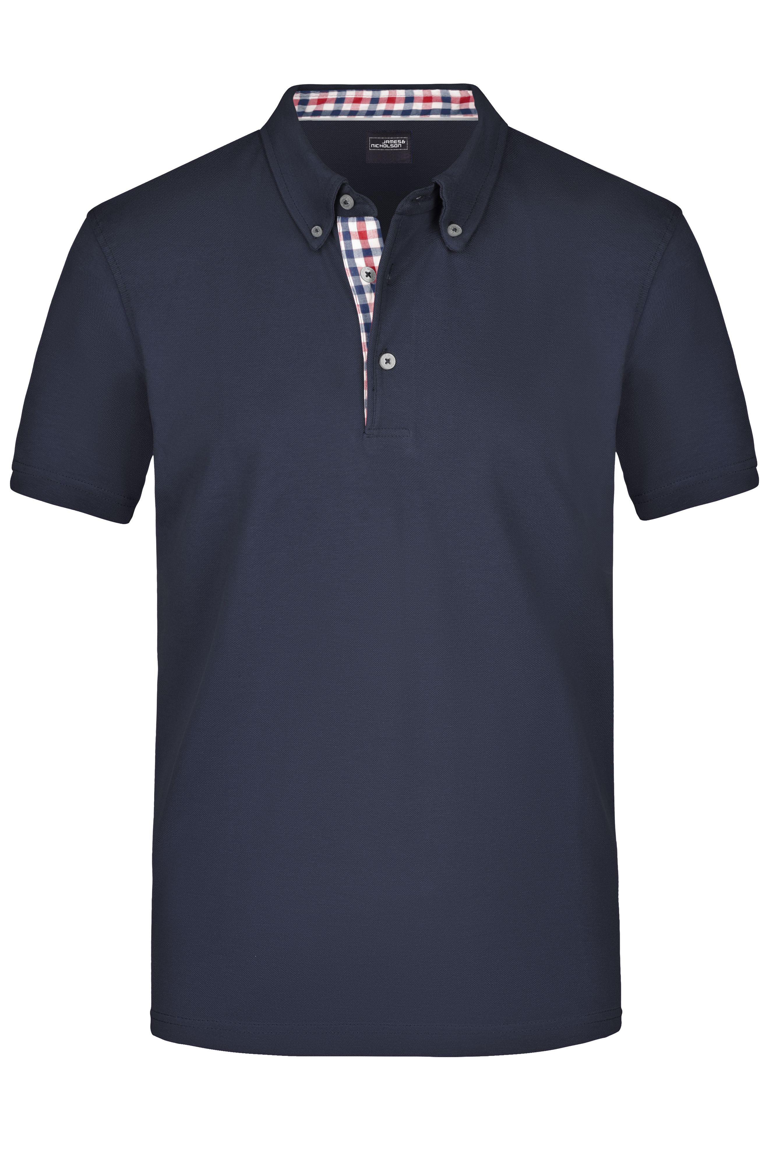 Men Men's Plain Polo Navy/red-navy-white-Daiber