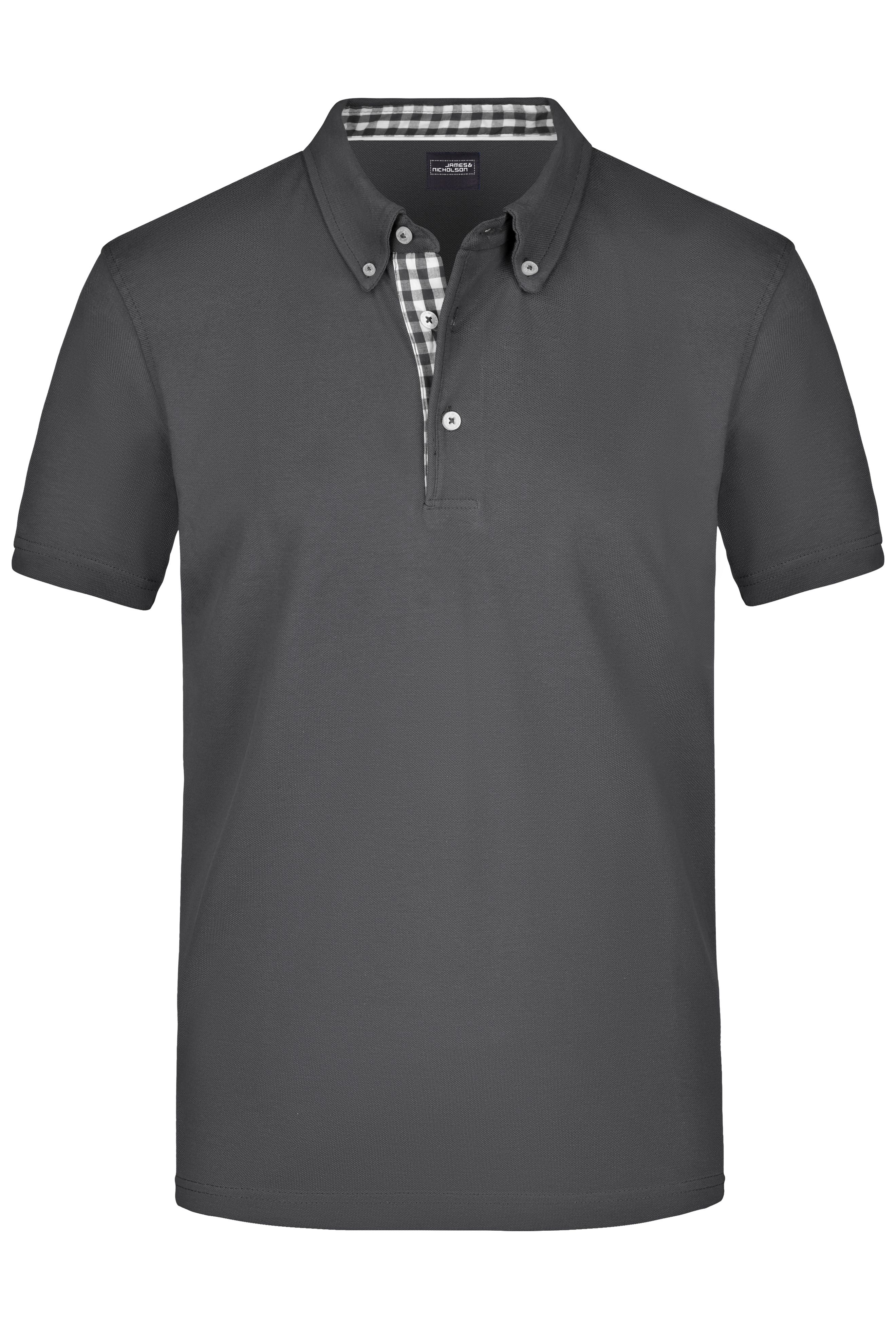 Herren Men's Plain Polo Graphite/graphite-white-Daiber