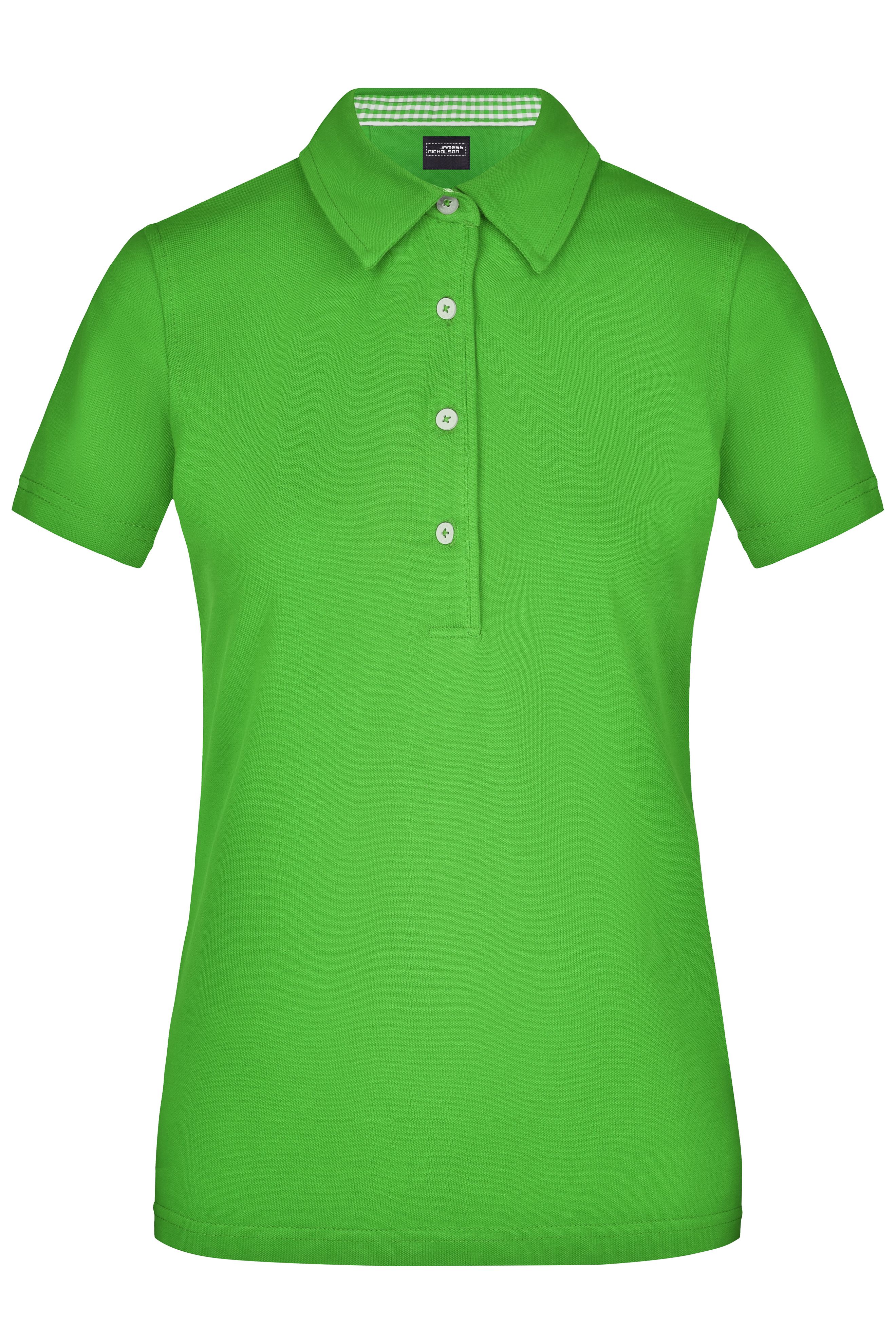 Ladies Ladies' Plain Polo Lime-green/lime-green-white-Daiber