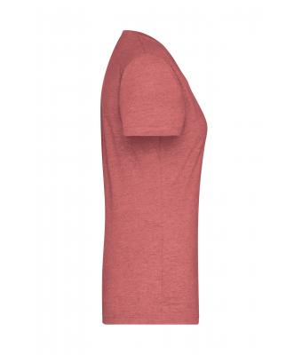 Damen Ladies' Heather T-Shirt Red-melange-Daiber