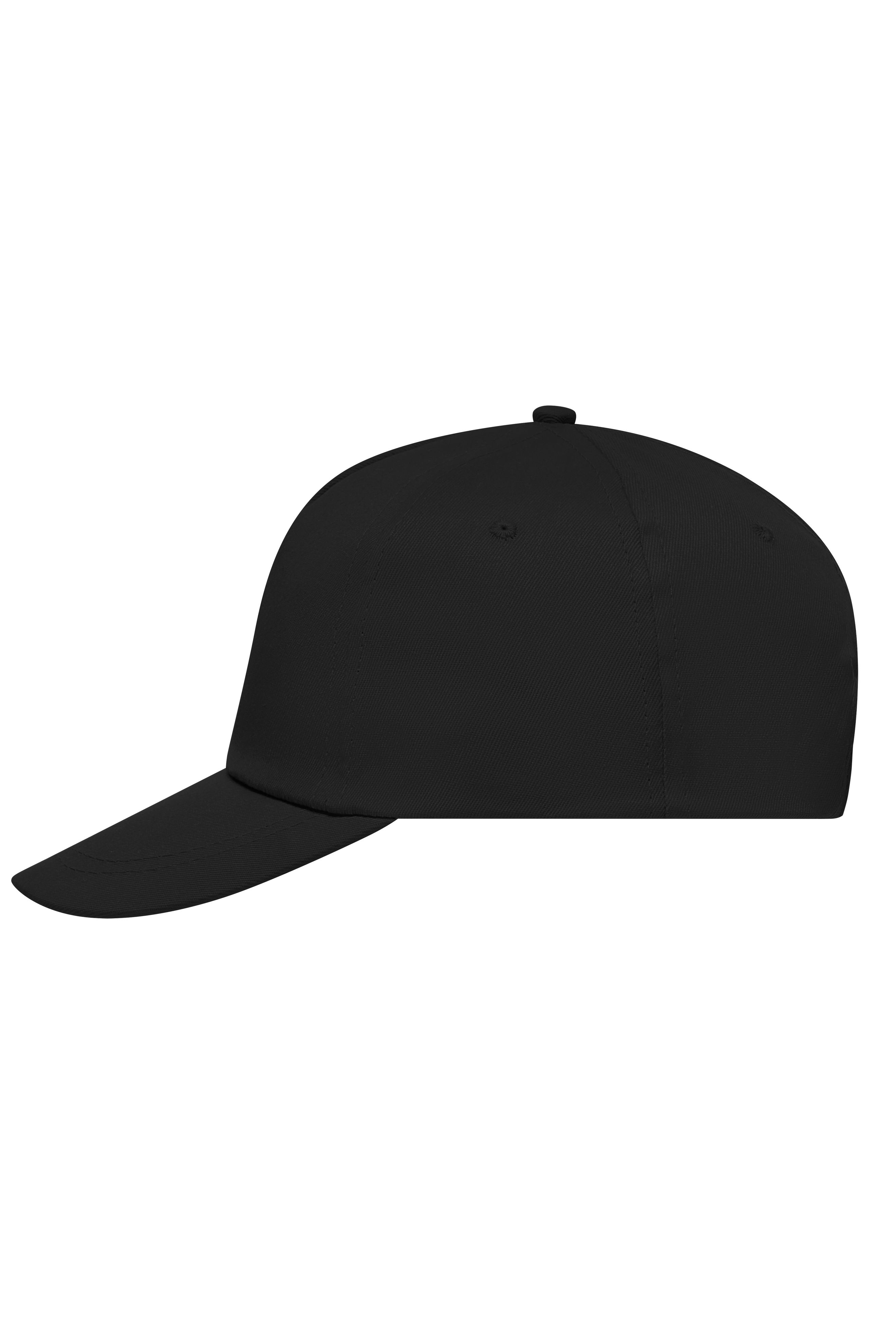 Unisex 5 Panel Promo Cap Lightly Laminated Black-Daiber