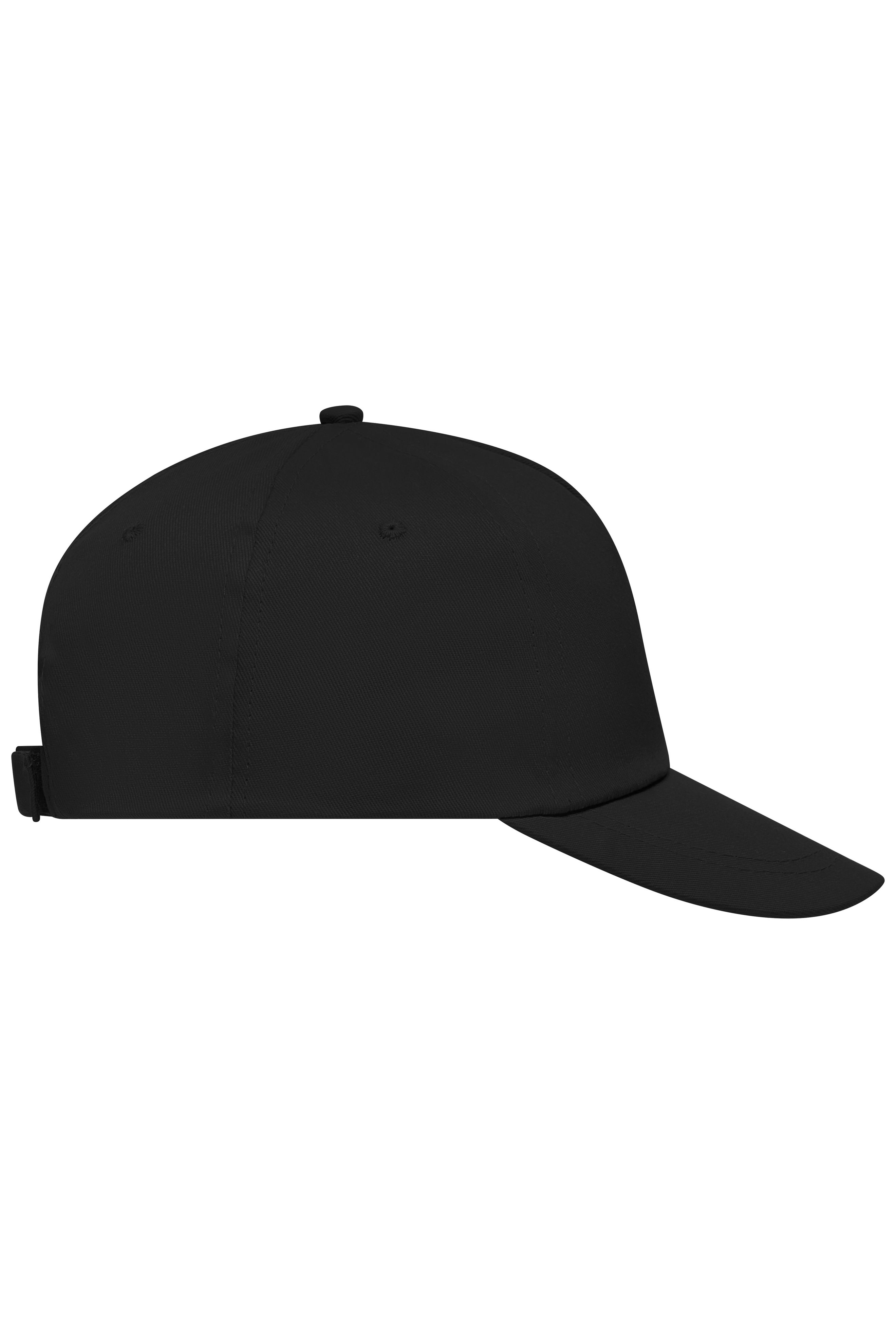 Unisex 5 Panel Promo Cap Lightly Laminated Black-Daiber