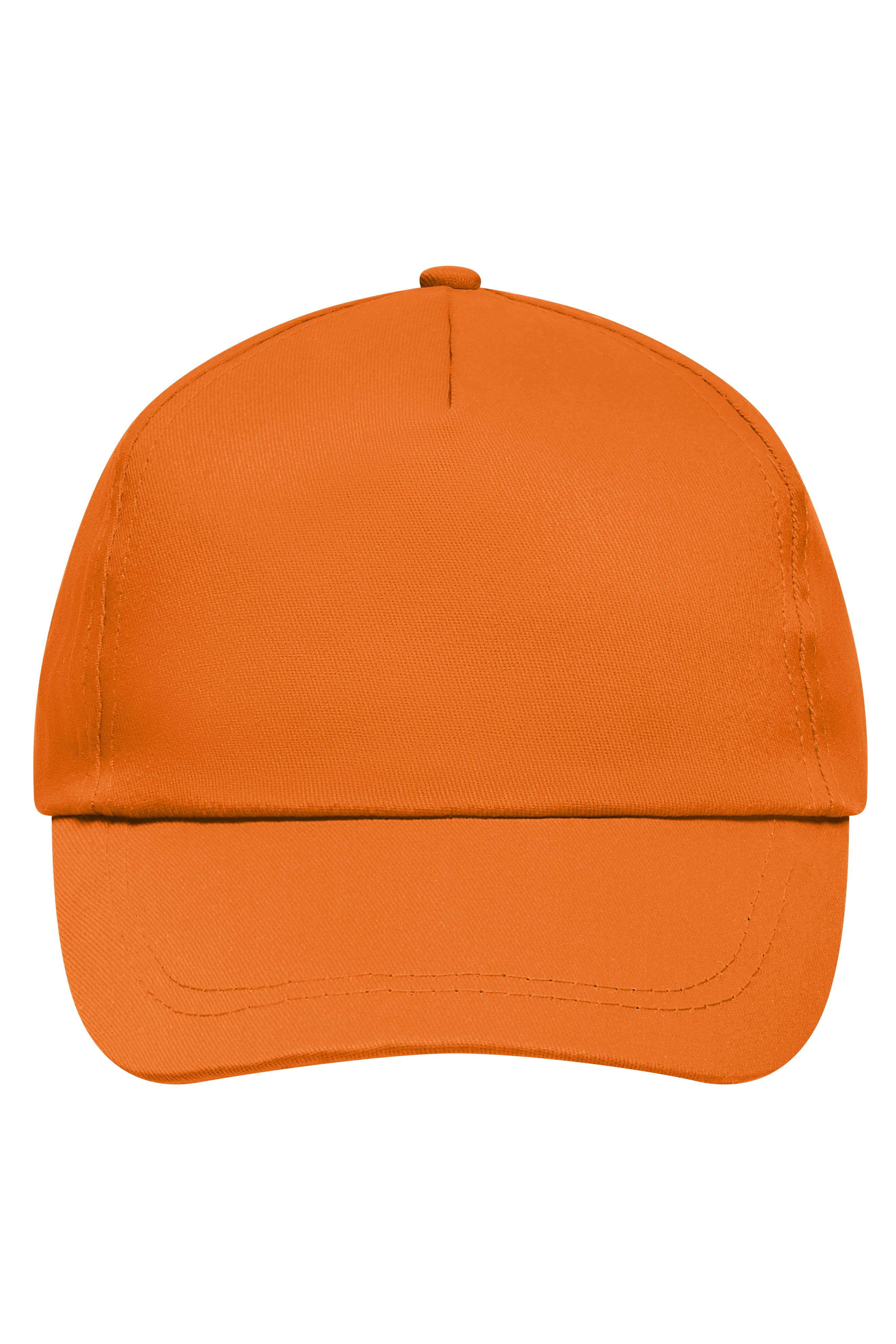 Unisex 5 Panel Promo Cap Lightly Laminated Orange-Daiber
