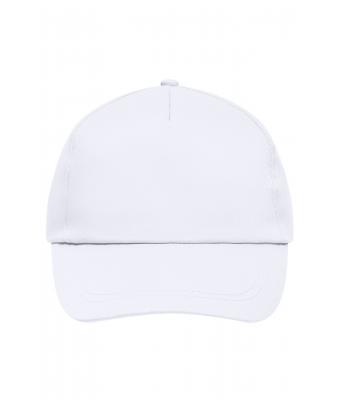 Unisex 5 Panel Promo Cap Lightly Laminated White-Daiber
