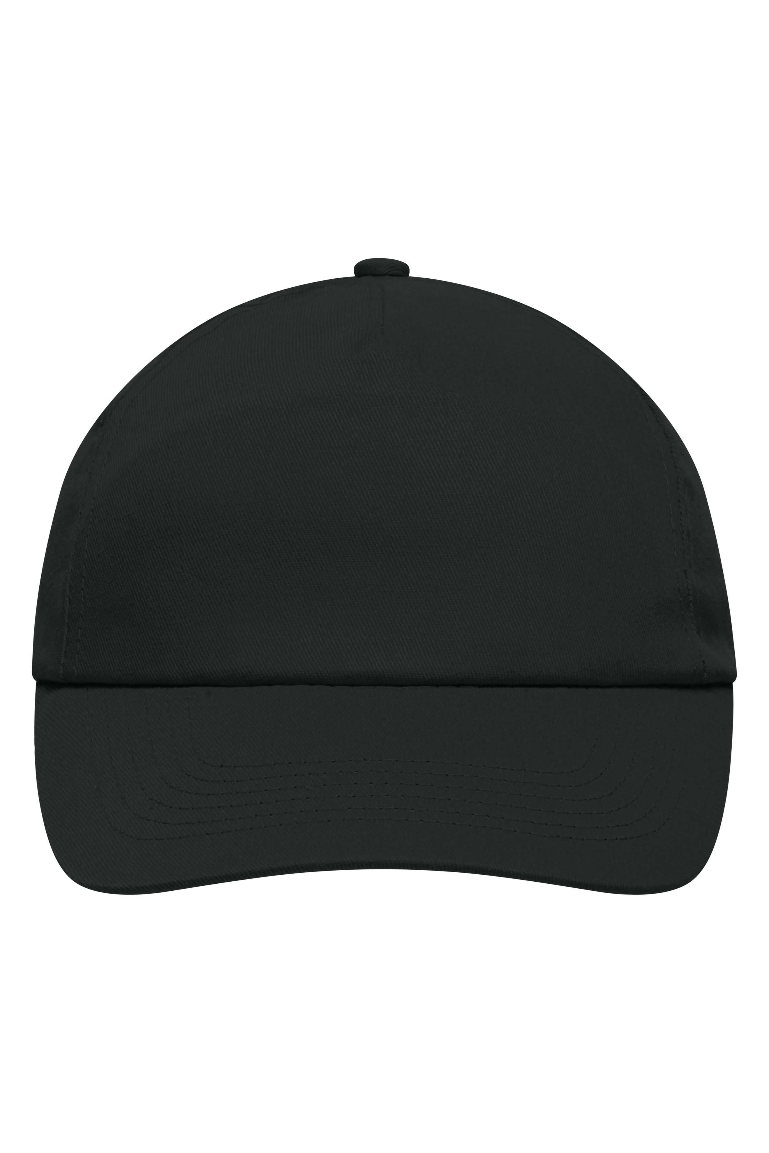 Unisex 5 Panel Promo Cap Laminated Black-Daiber