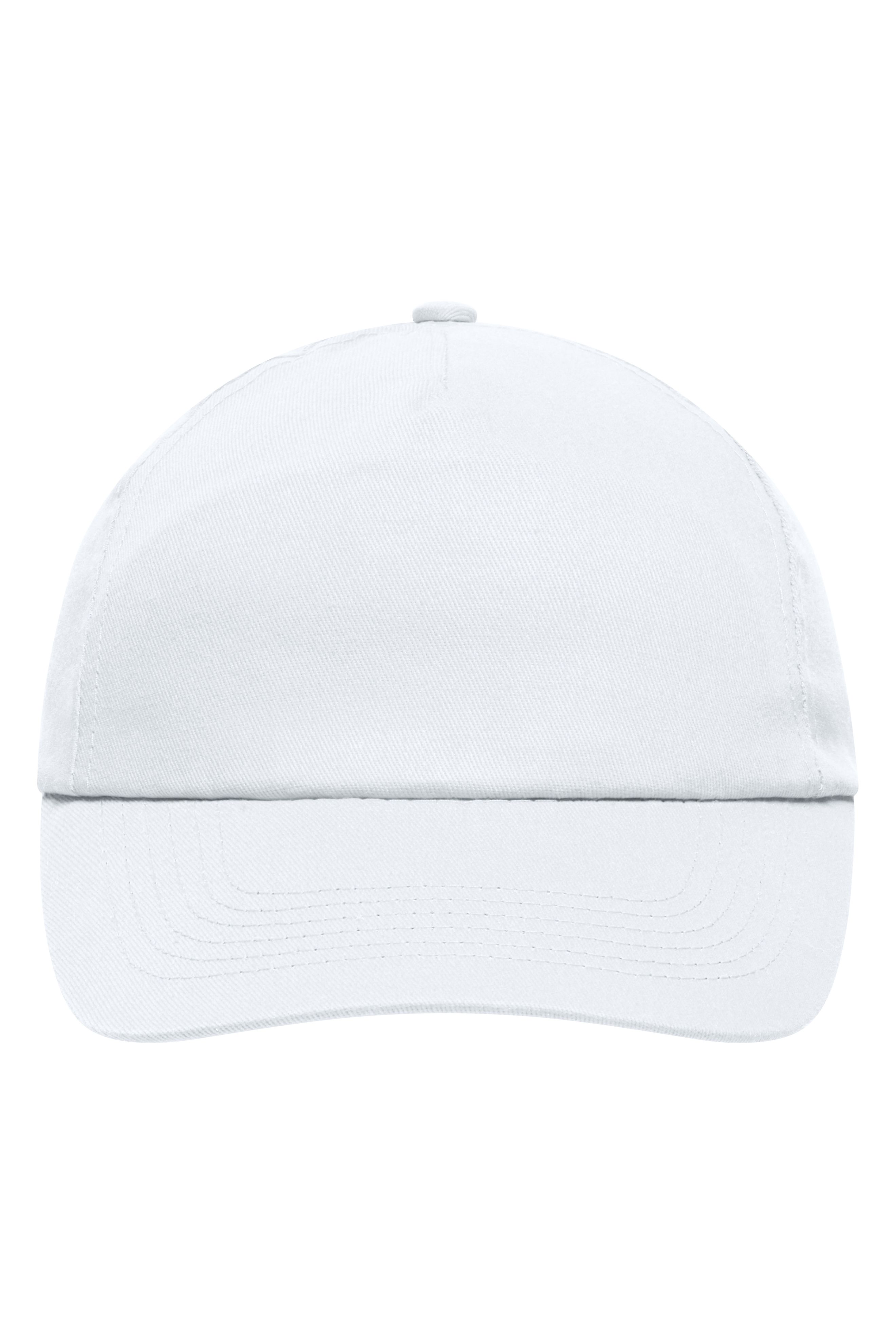Unisex 5 Panel Promo Cap Laminated White-Daiber