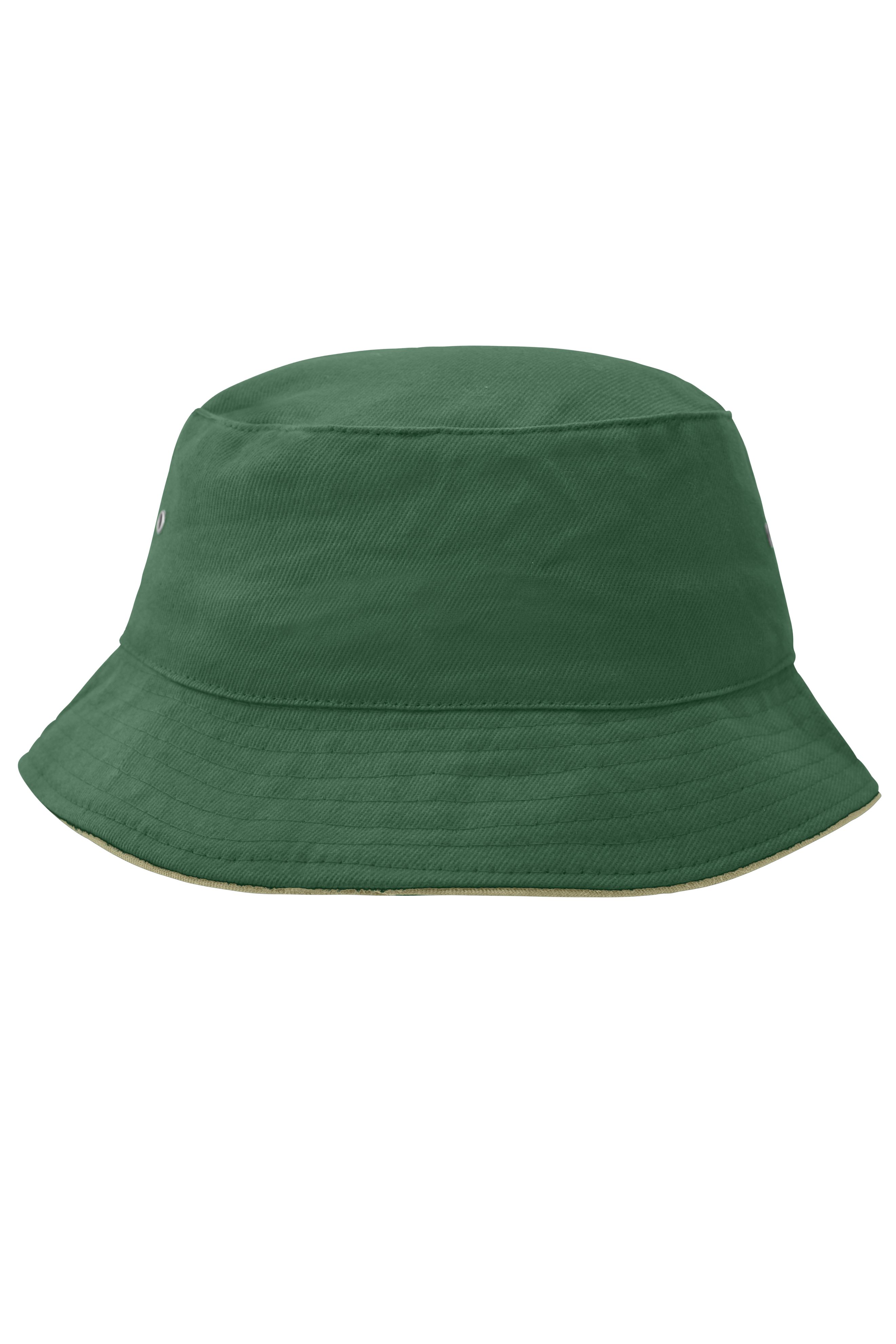 Ladies Fisherman Piping Hat Dark-green/beige-Daiber