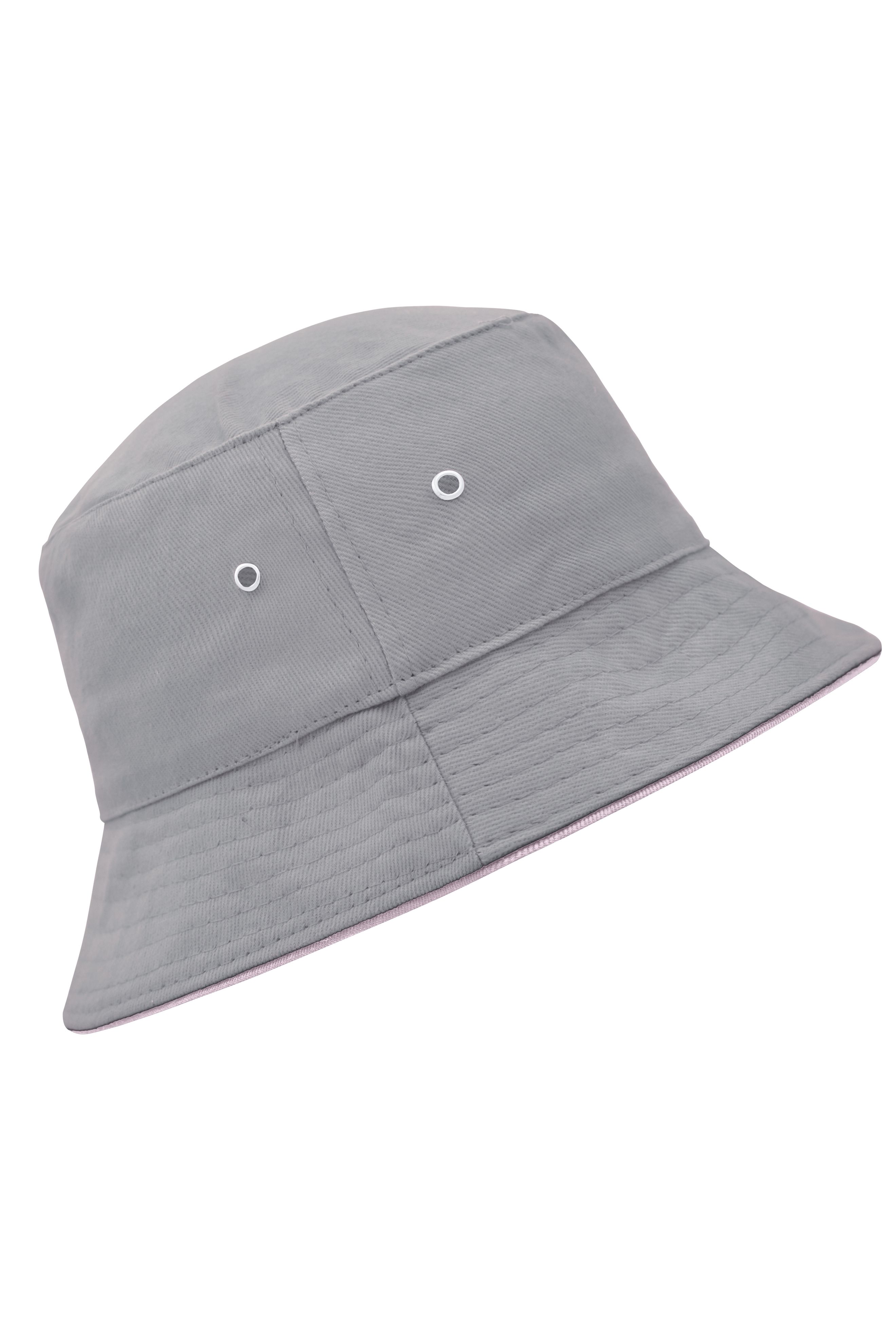Ladies Fisherman Piping Hat Grey/light-rosa-Daiber