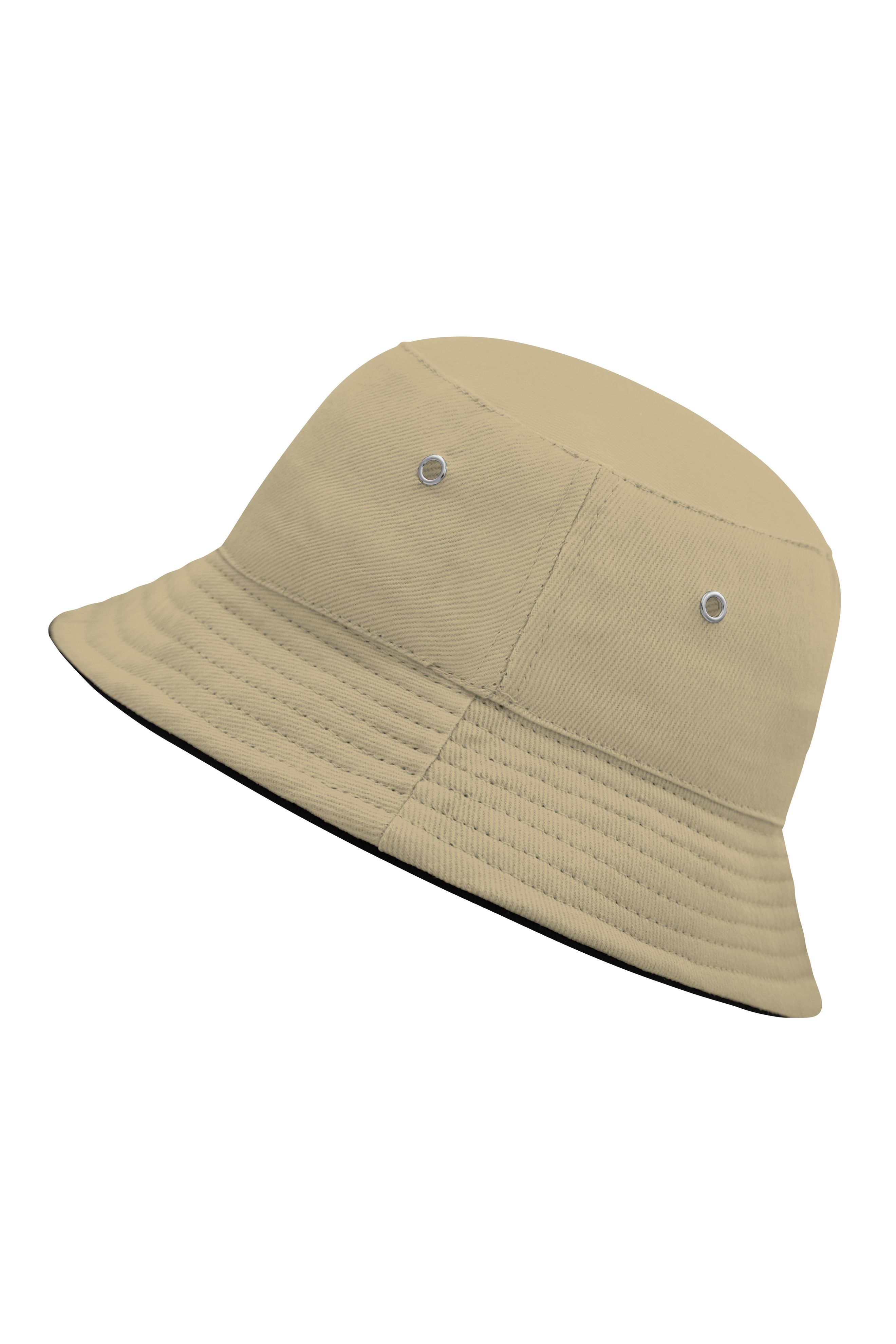 Kids Fisherman Piping Hat for Kids Khaki/black-Daiber
