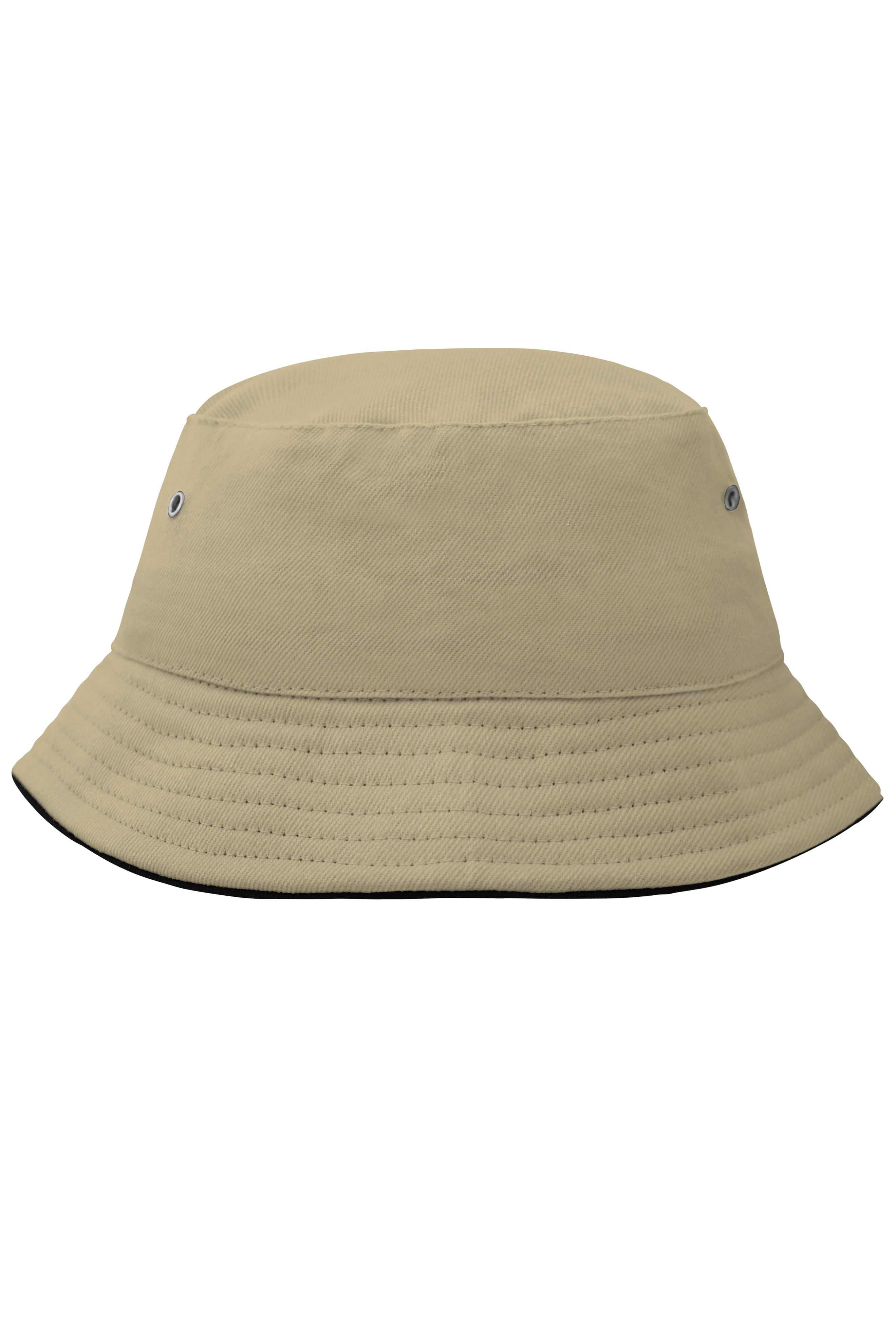 Kids Fisherman Piping Hat for Kids Khaki/black-Daiber