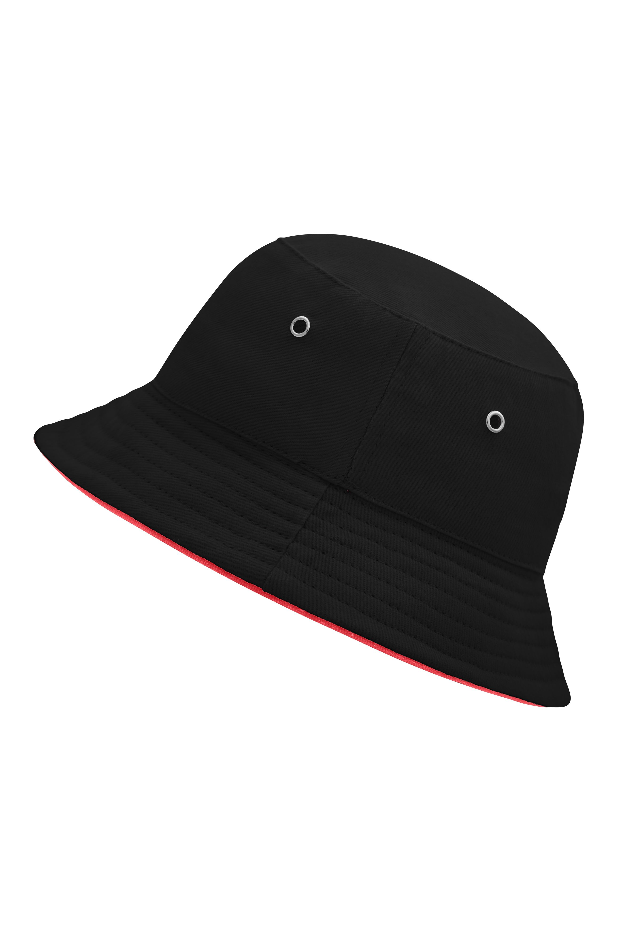 Kinder Fisherman Piping Hat for Kids Black/red-Daiber