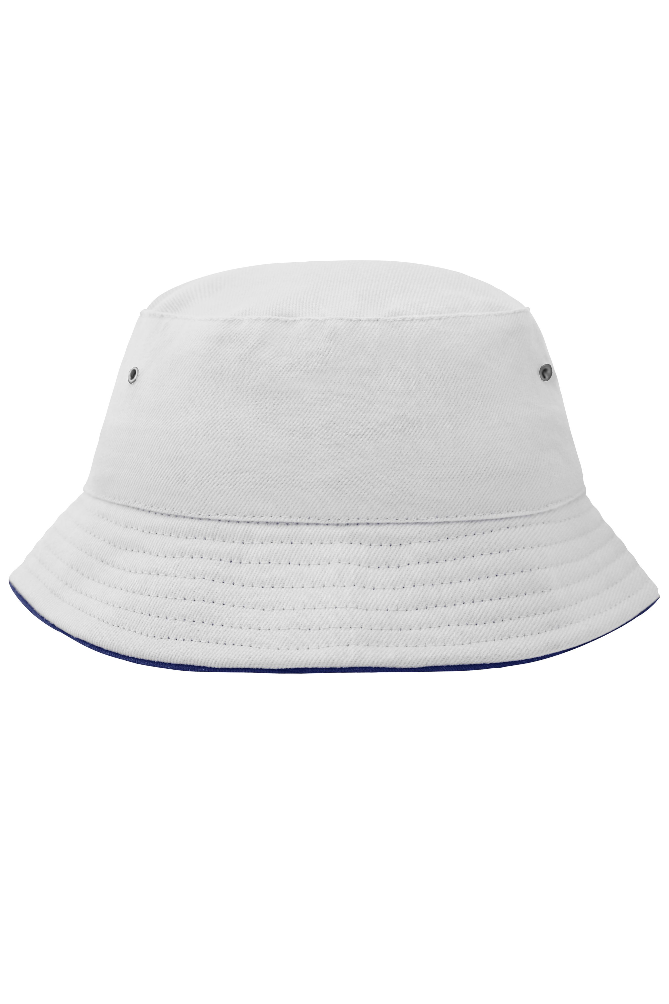 Kids Fisherman Piping Hat for Kids White/navy-Daiber
