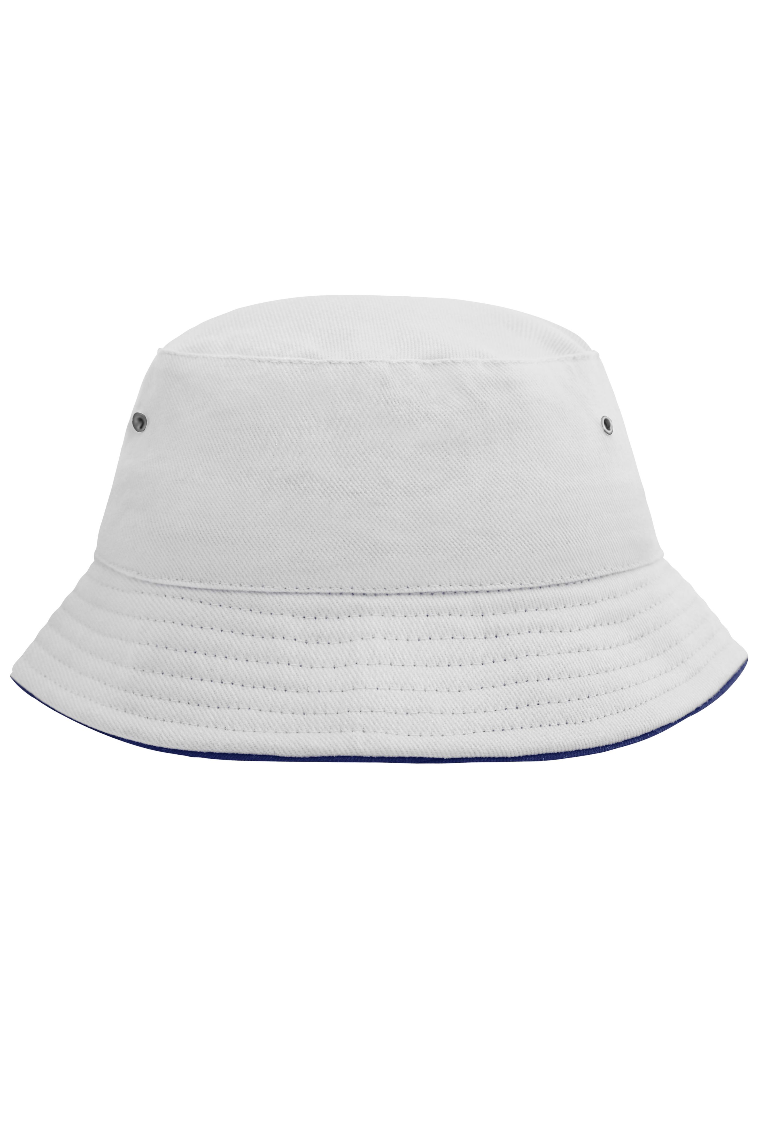 Kids Fisherman Piping Hat for Kids White/navy-Daiber