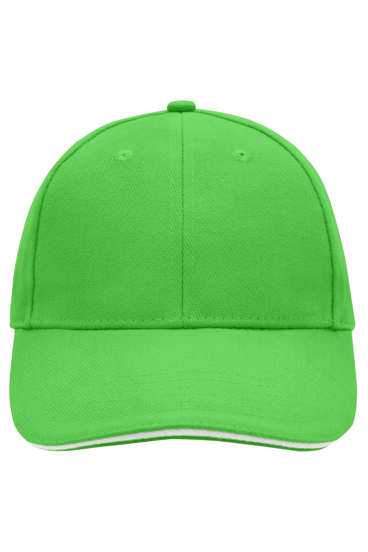 Unisex 6 Panel Sandwich Cap Lime-green/white-Daiber