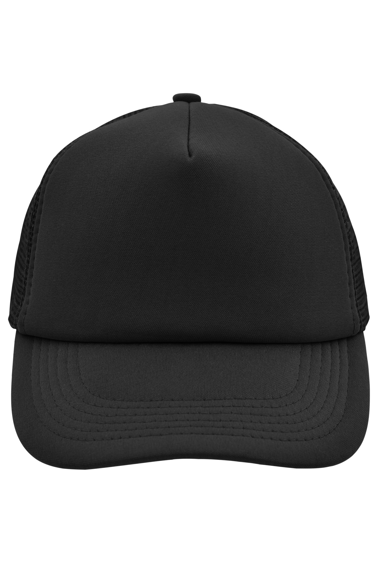 Unisex 5 Panel Polyester Mesh Cap Black-Daiber