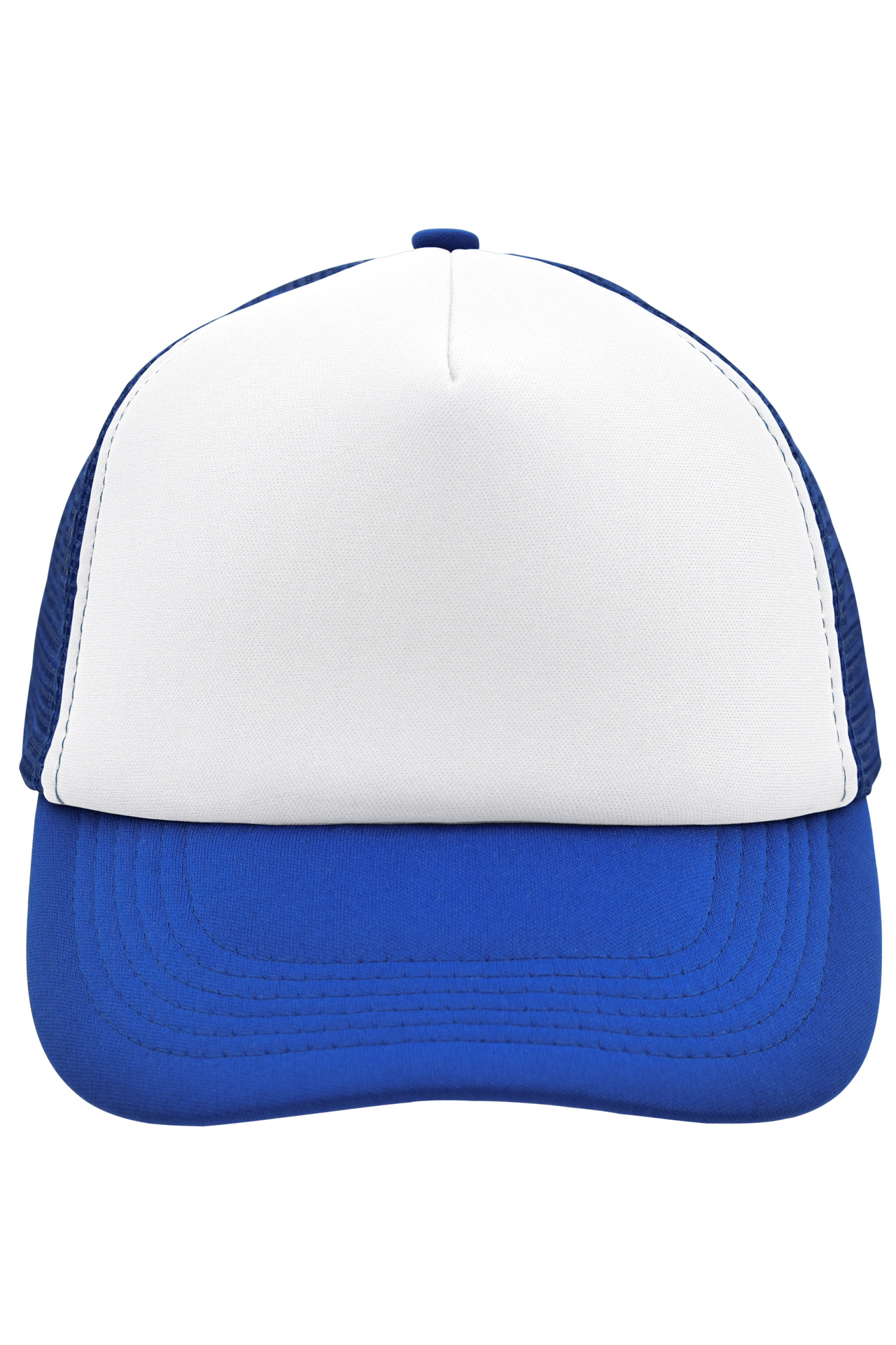 Unisex 5 Panel Polyester Mesh Cap White/royal-Daiber